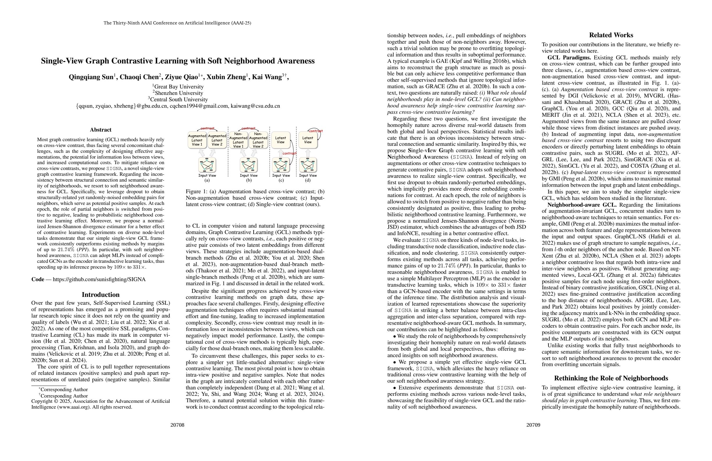Single-View Graph Contrastive Learning with Soft Neighborhood Awareness