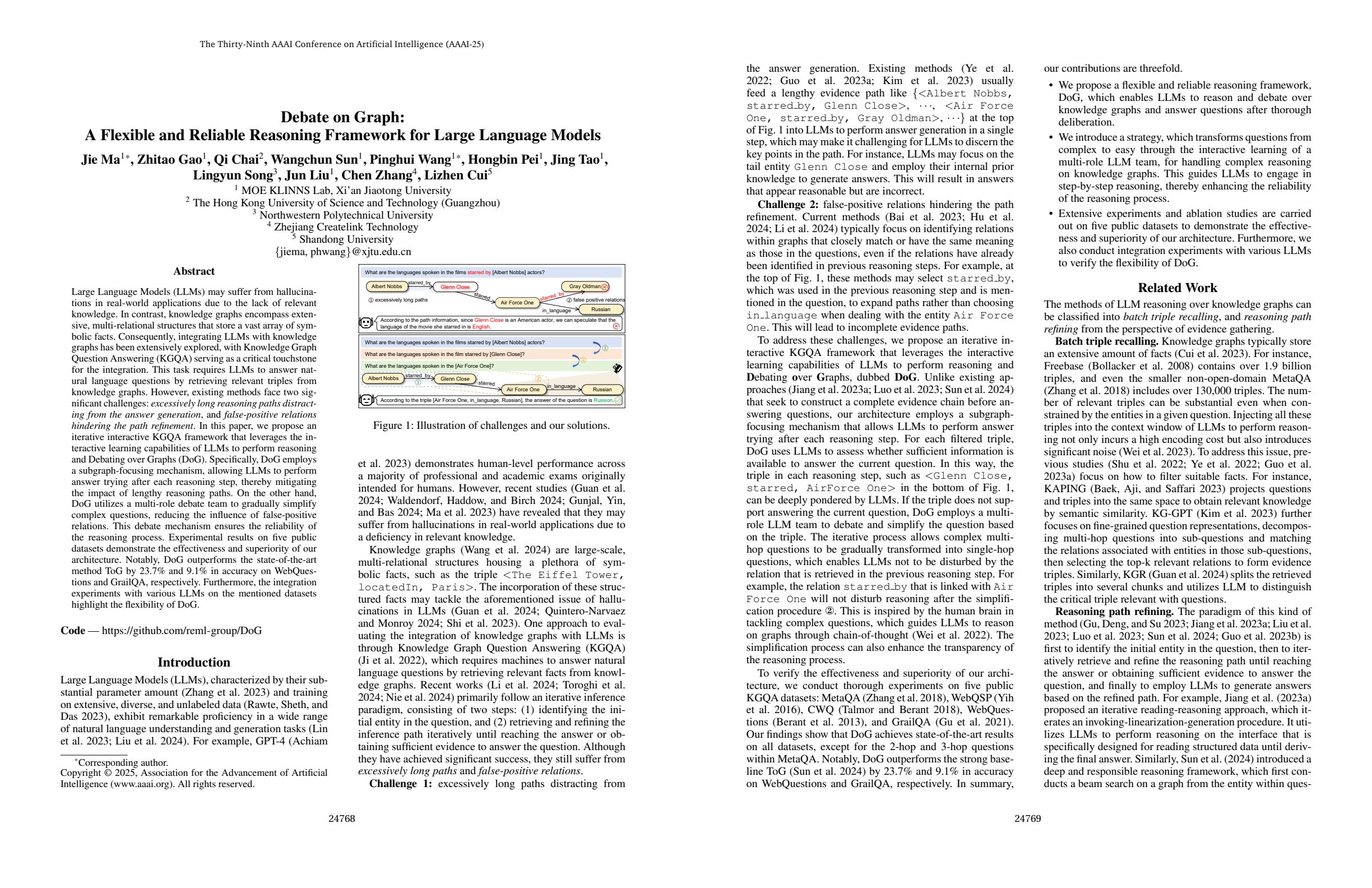 Debate on Graph: A Flexible and Reliable Reasoning Framework for Large ...