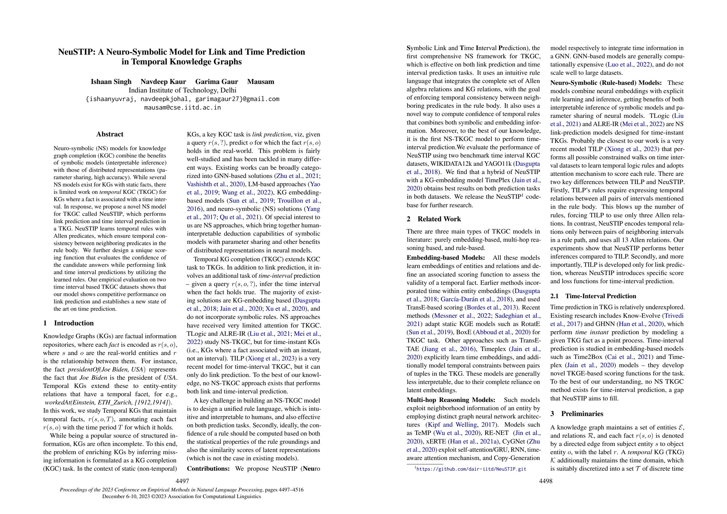 NeuSTIP: A Neuro-Symbolic Model for Link and Time Prediction in Temporal Knowledge Graphs