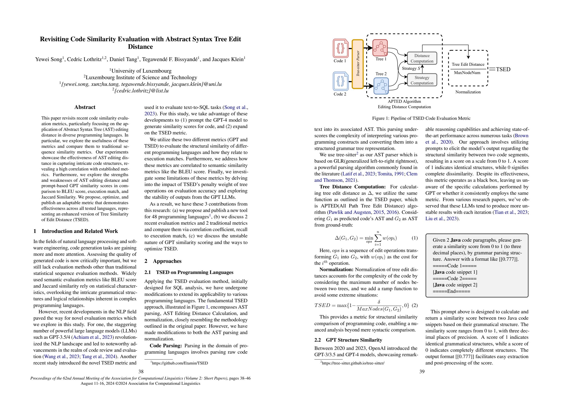 Revisiting Code Similarity Evaluation with Abstract Syntax Tree Edit Distance