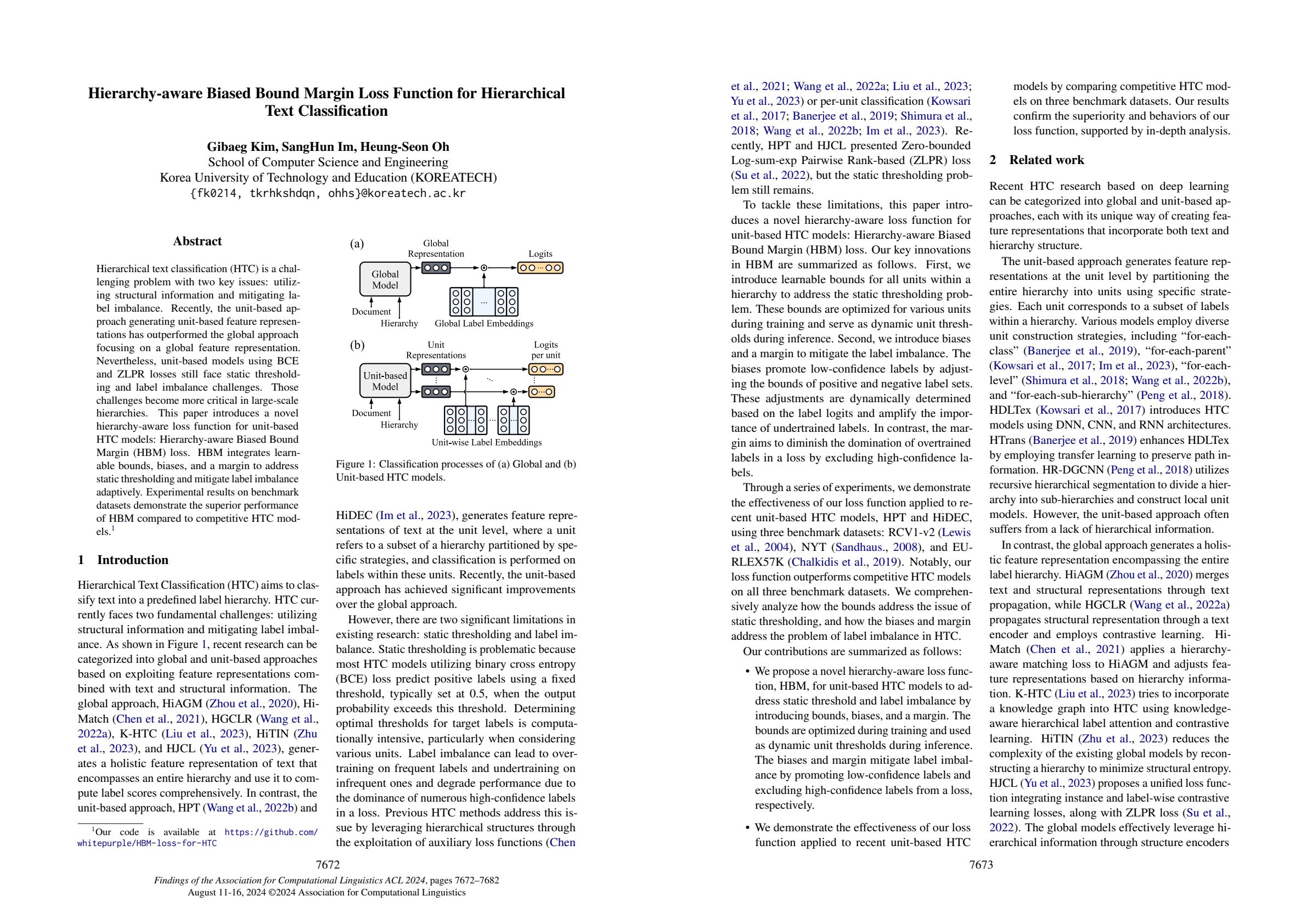 Hierarchy-aware Biased Bound Margin Loss Function for Hierarchical Text Classification