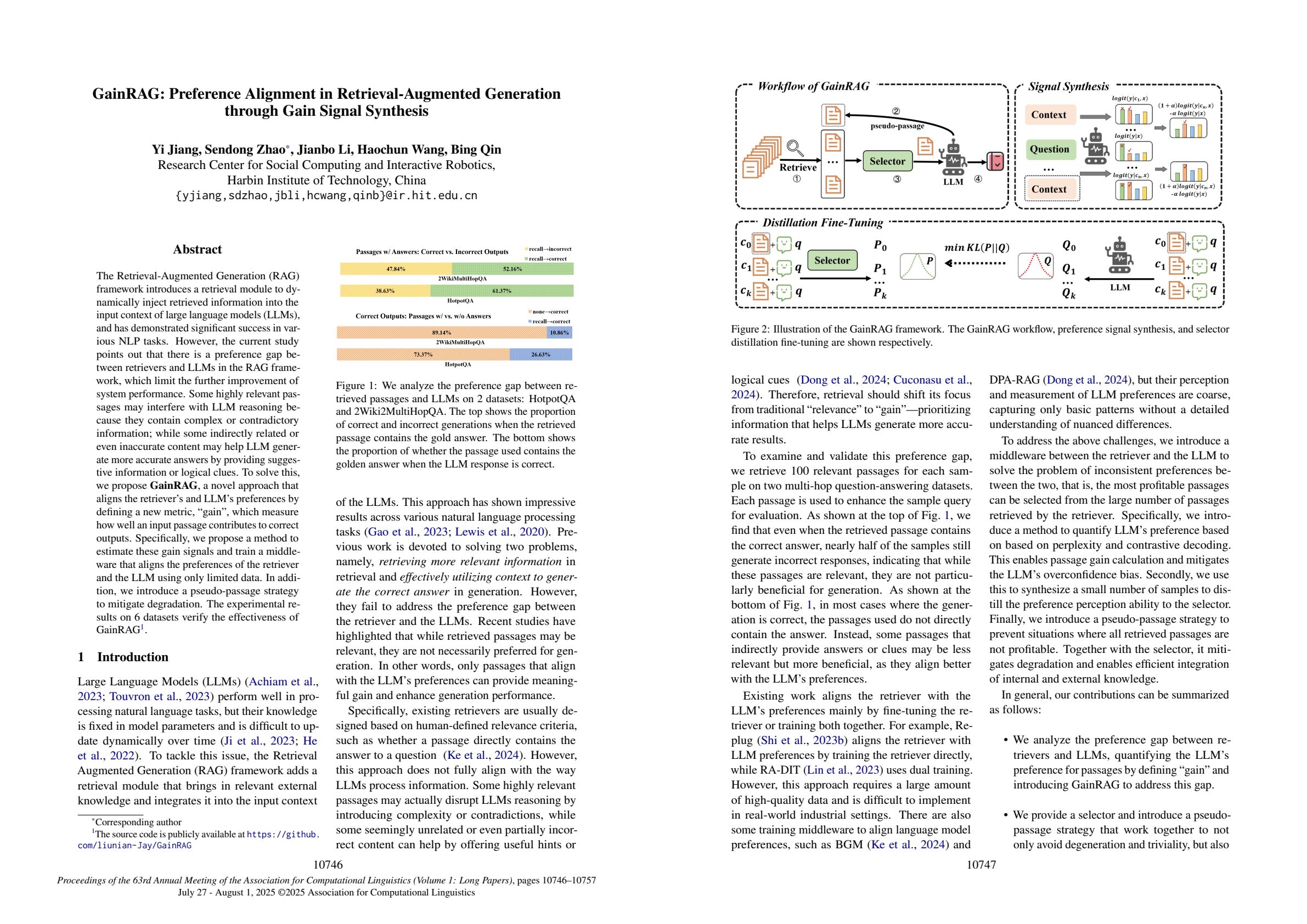 GainRAG: Preference Alignment in Retrieval-Augmented Generation through Gain Signal Synthesis