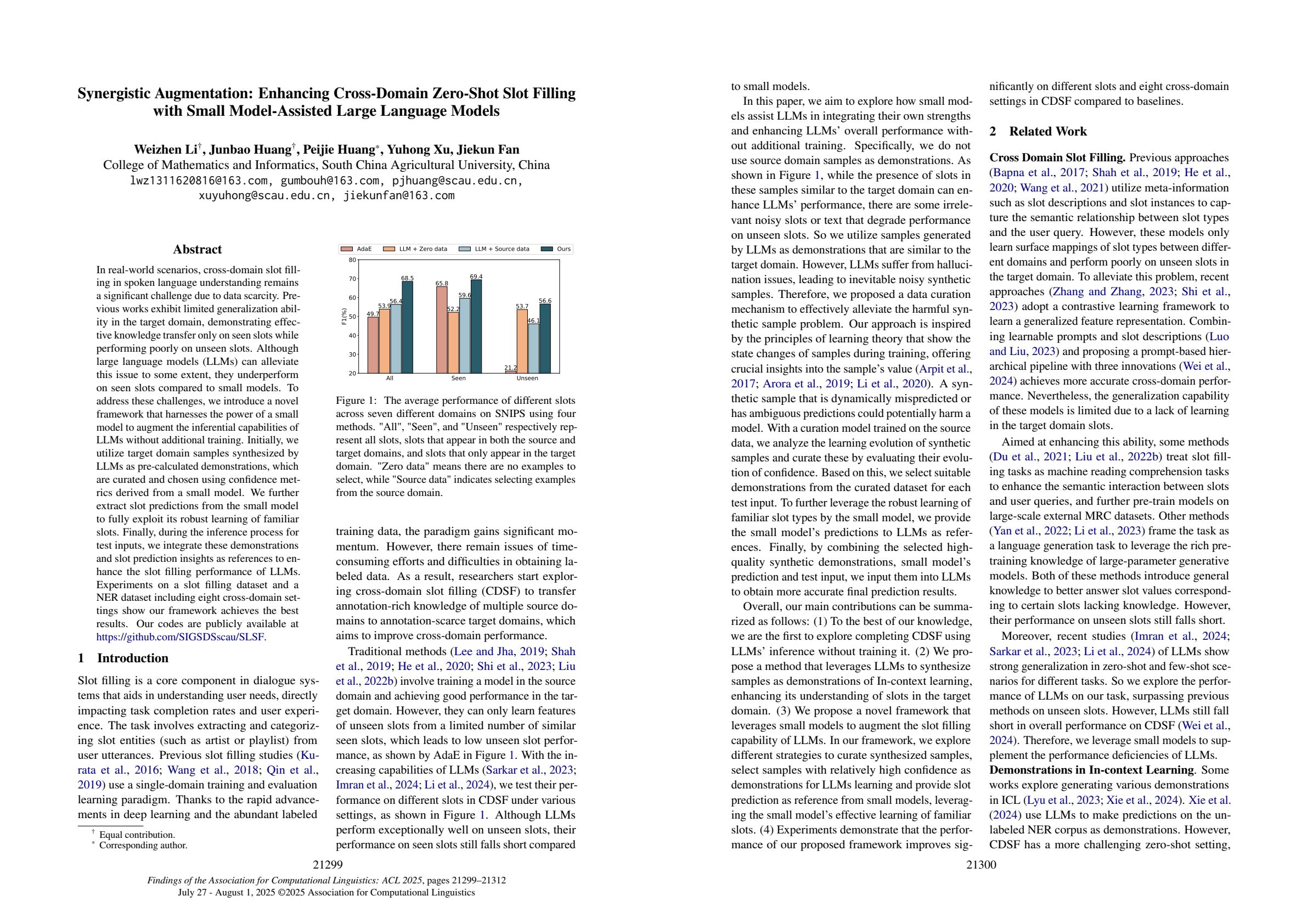 Synergistic Augmentation: Enhancing Cross-Domain Zero-Shot Slot Filling with Small Model ...