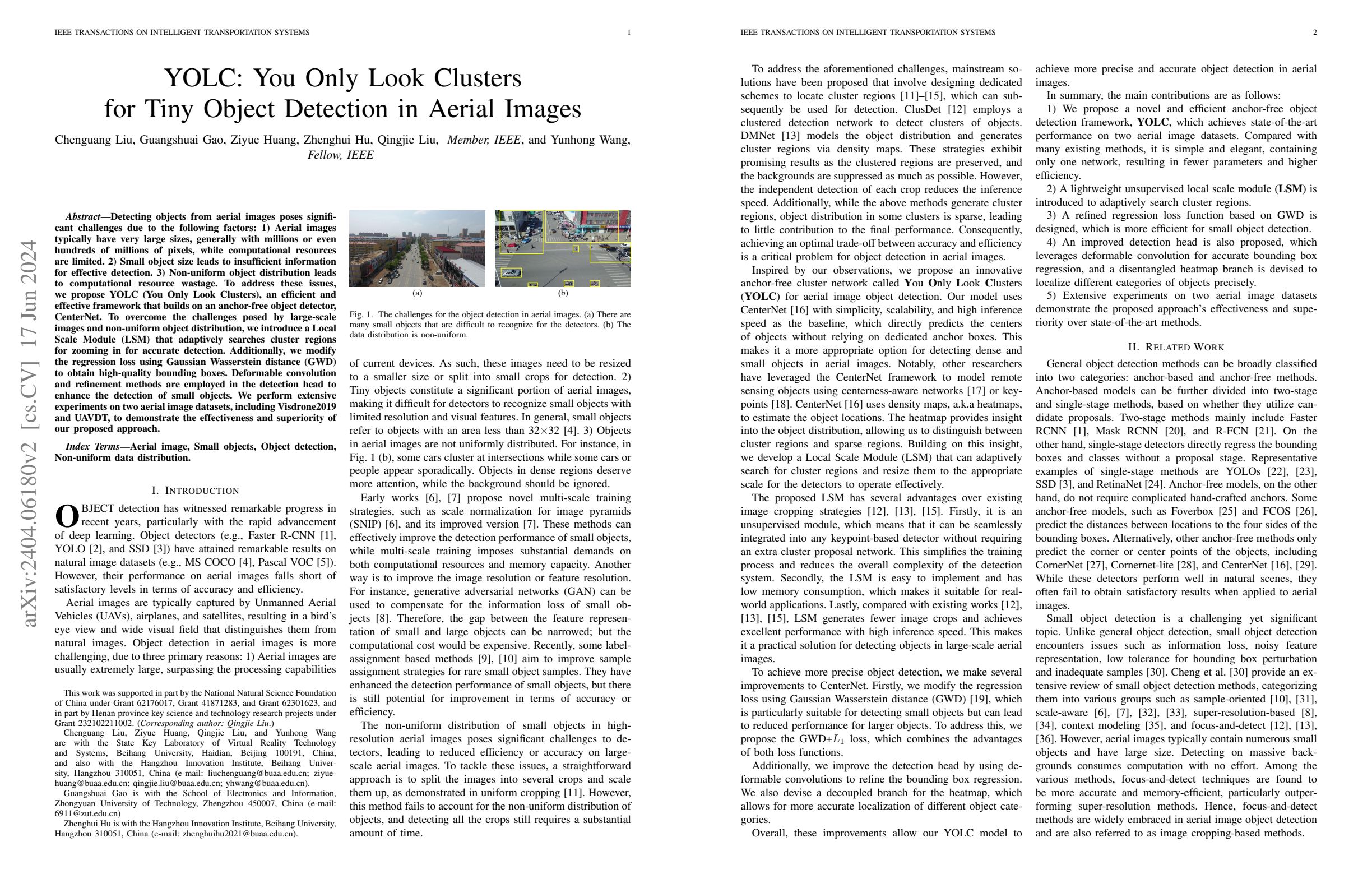 YOLC: You Only Look Clusters for Tiny Object Detection in Aerial Images