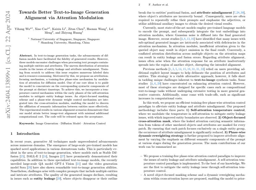 Towards Better Text-to-Image Generation Alignment via Attention Modulation