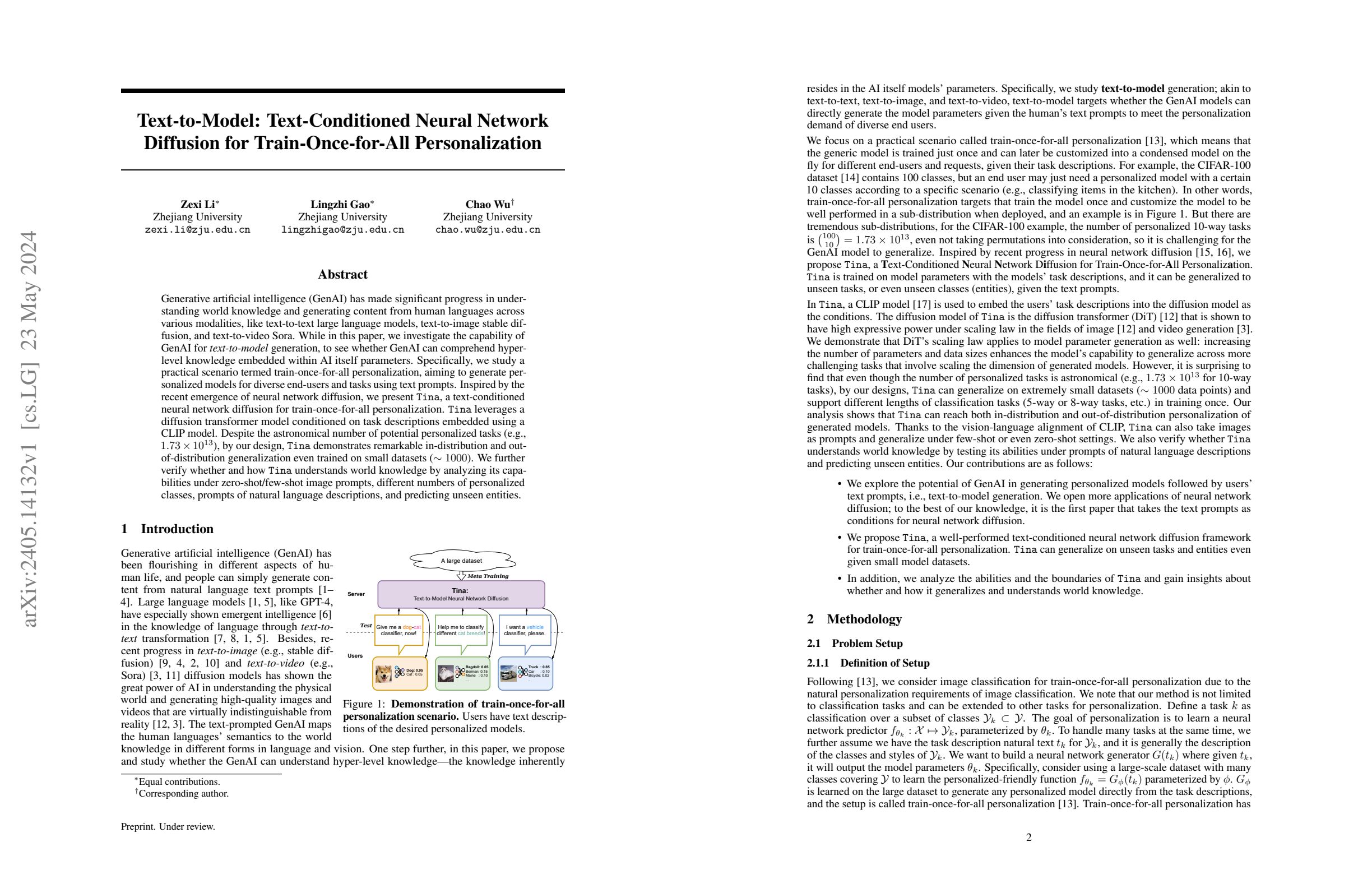 Text-to-Model: Text-Conditioned Neural Network Diffusion for Train-Once ...