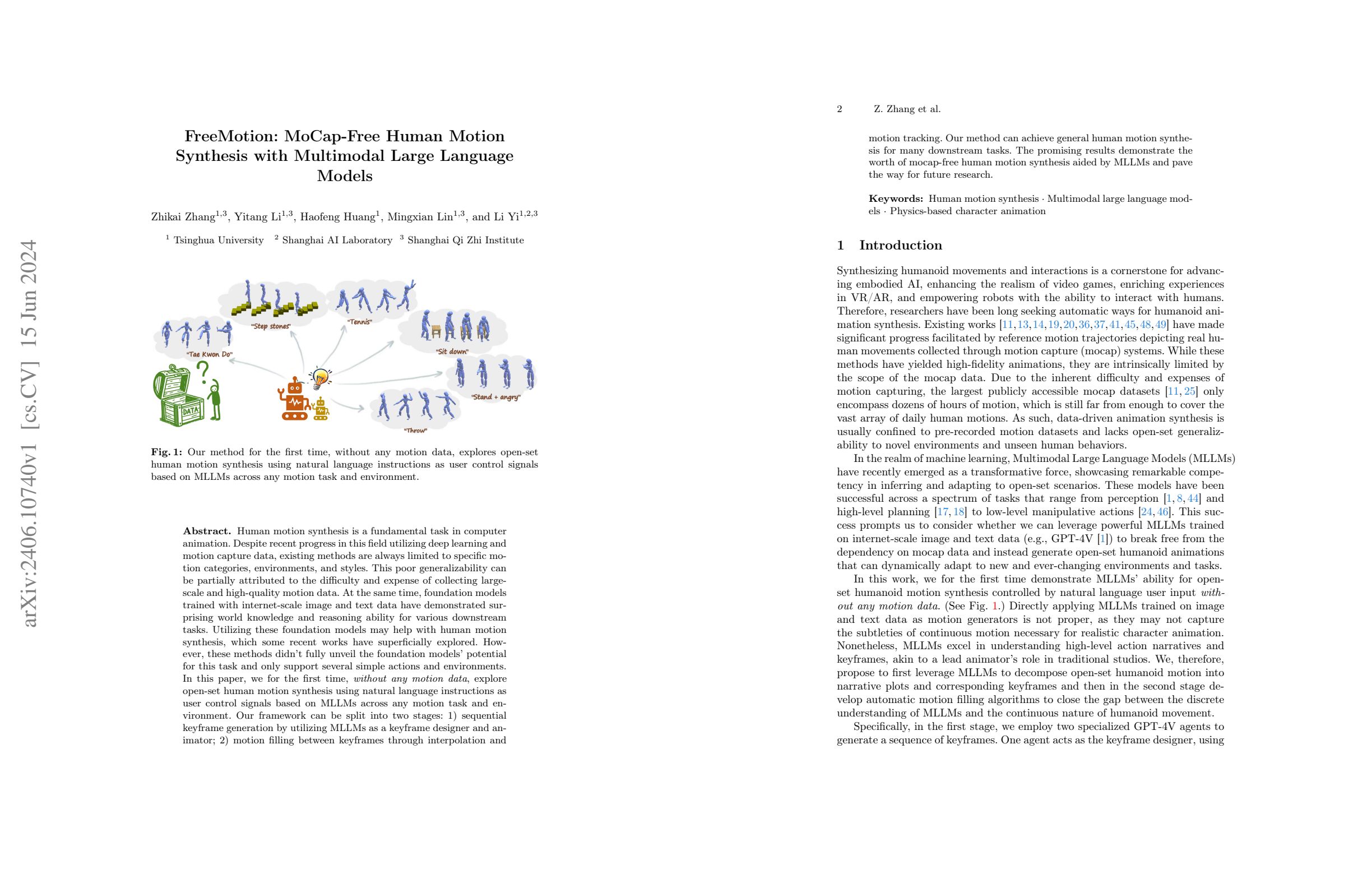 FreeMotion: MoCap-Free Human Motion Synthesis with Multimodal Large ...