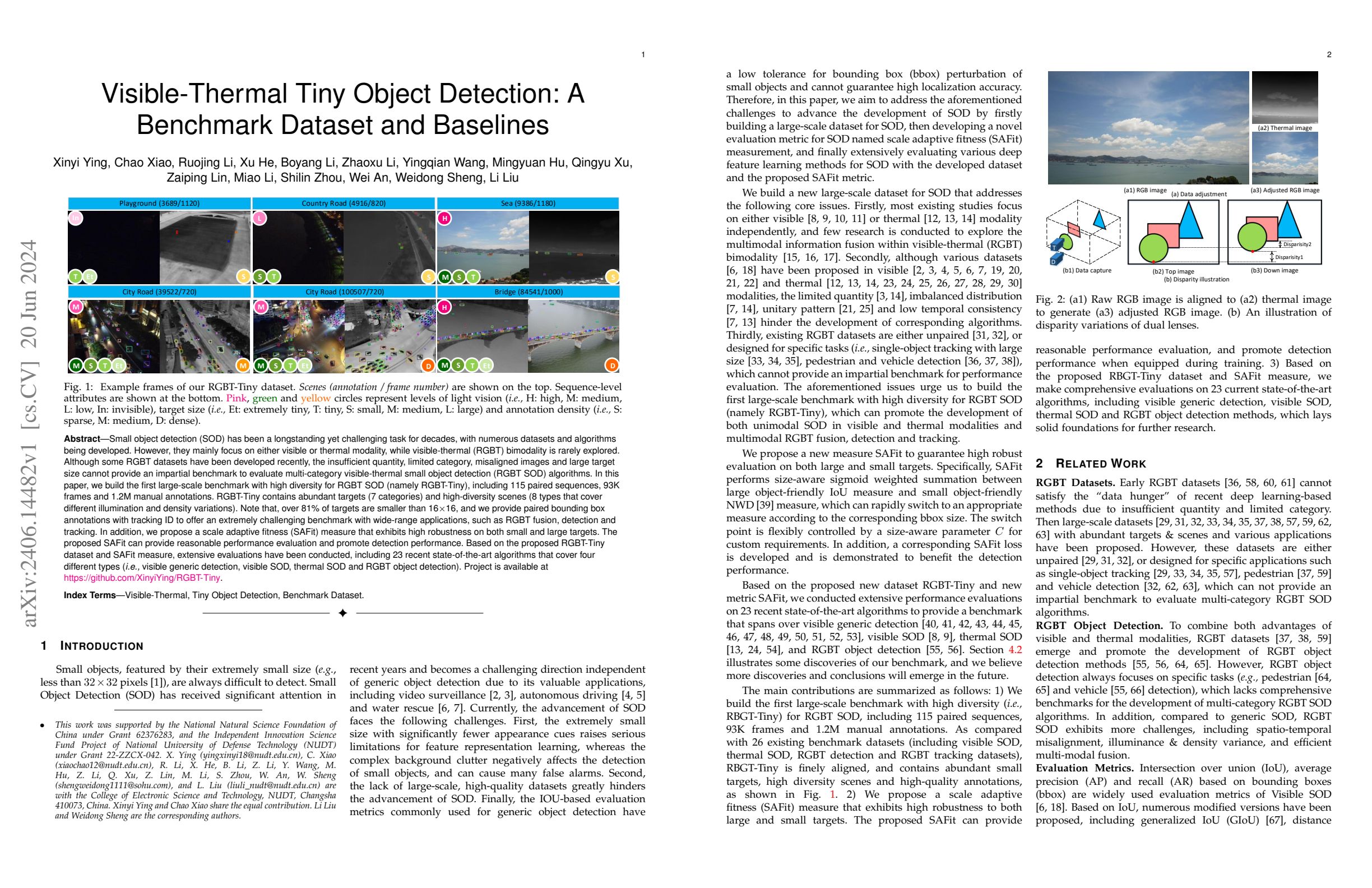 Visible-Thermal Tiny Object Detection: A Benchmark Dataset and Baselines