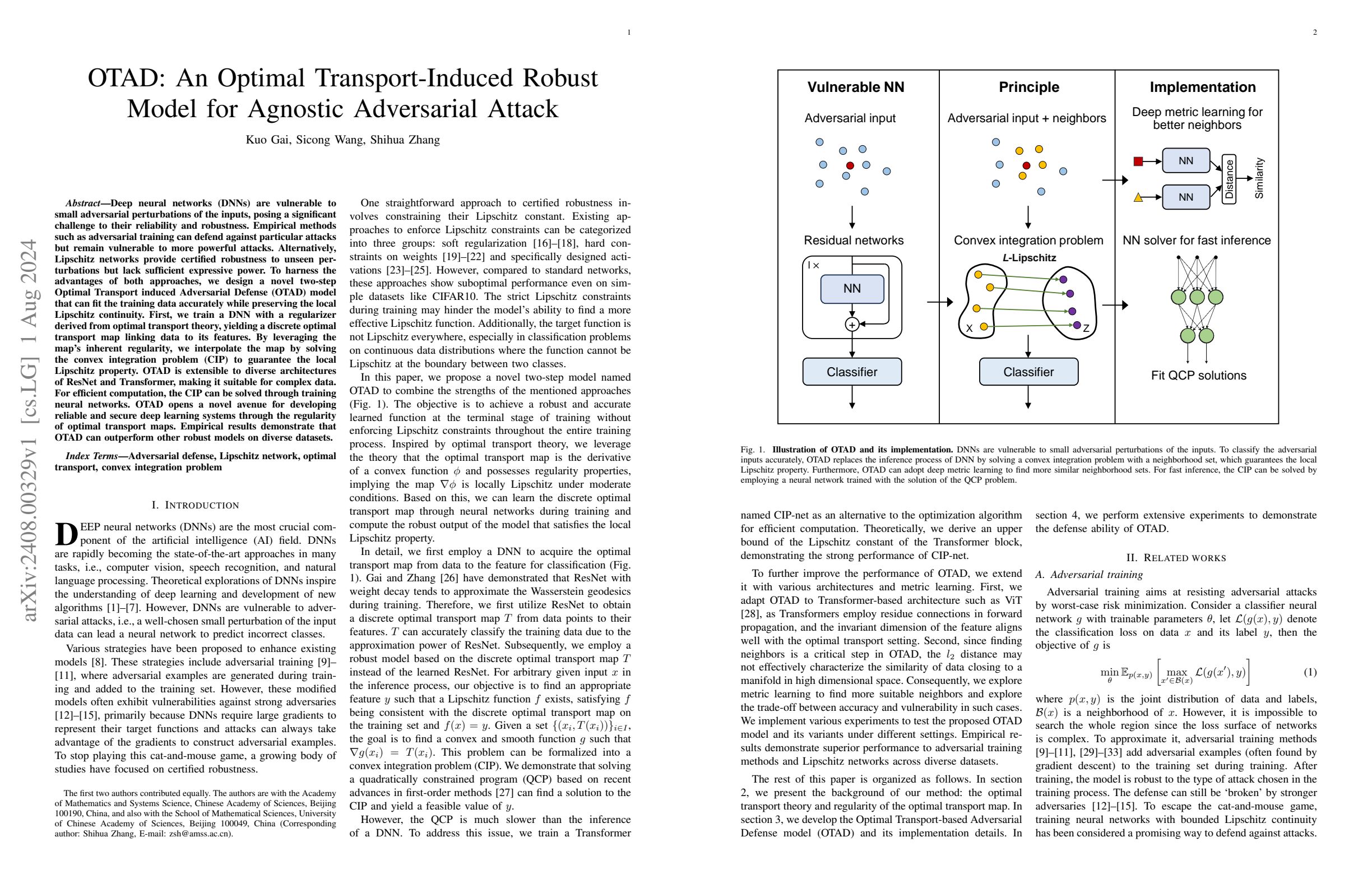 OTAD: An Optimal Transport-Induced Robust Model for Agnostic ...