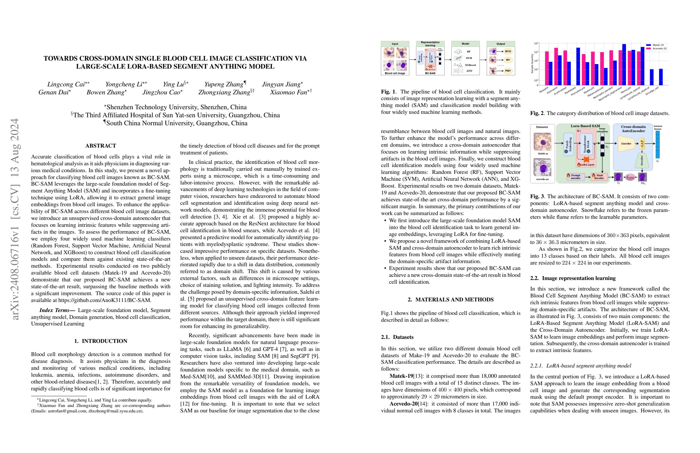 Towards Cross-Domain Single Blood Cell Image Classification via Large ...