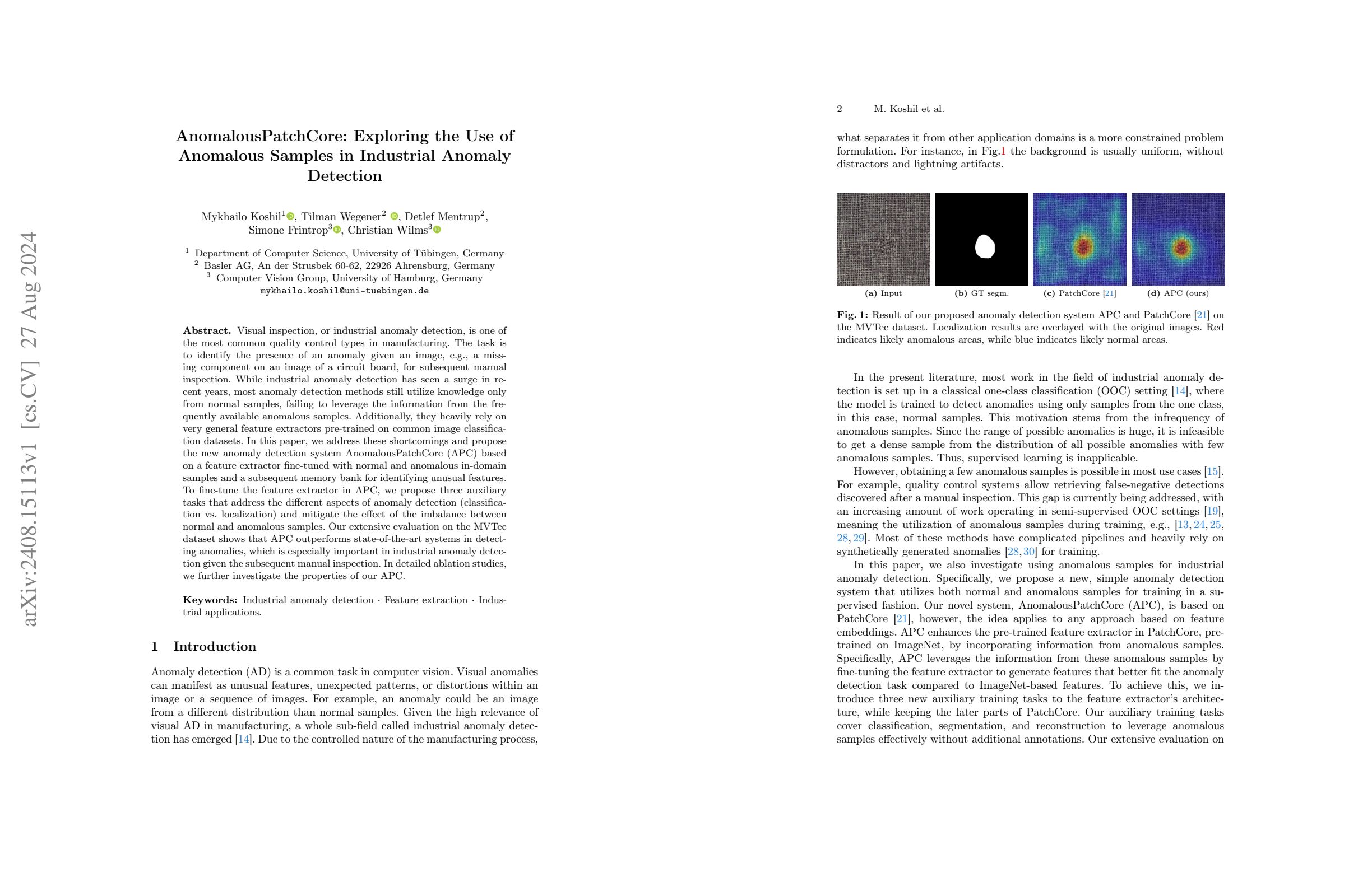 Anomalouspatchcore: Exploring The Use Of Anomalous Samples In 