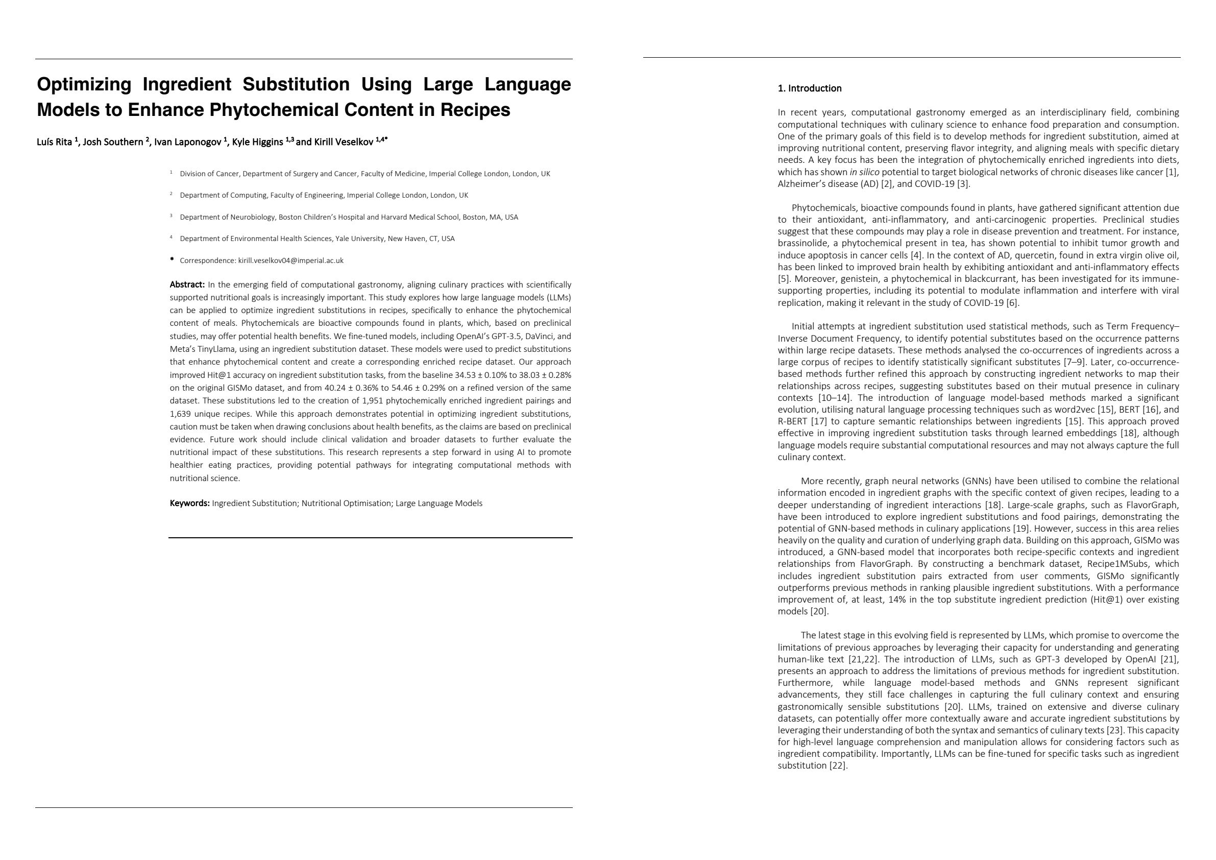 Revolutionizing Recipes: How AI-Powered Ingredient Swaps Can Unlock a World of Nutrient-Rich ...