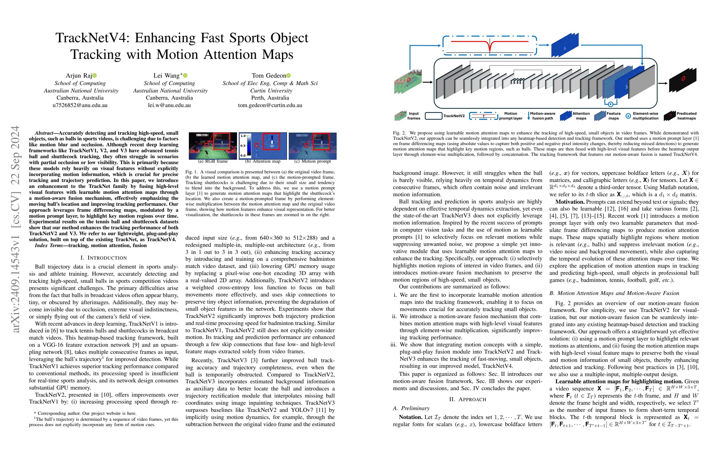 TrackNetV4: Enhancing Fast Sports Object Tracking with Motion Attention ...