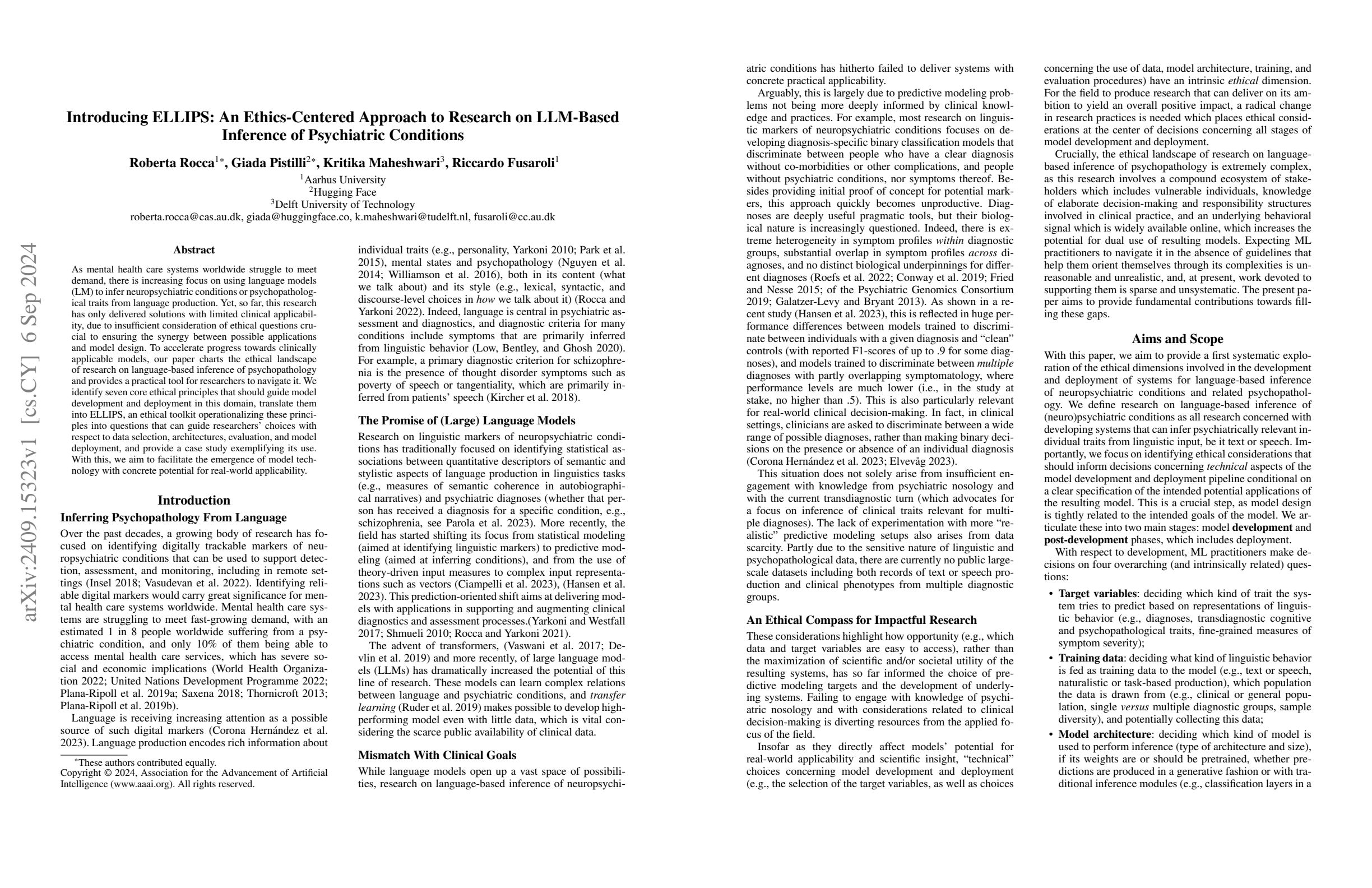 Introducing ELLIPS: An Ethics-Centered Approach to Research on LLM ...