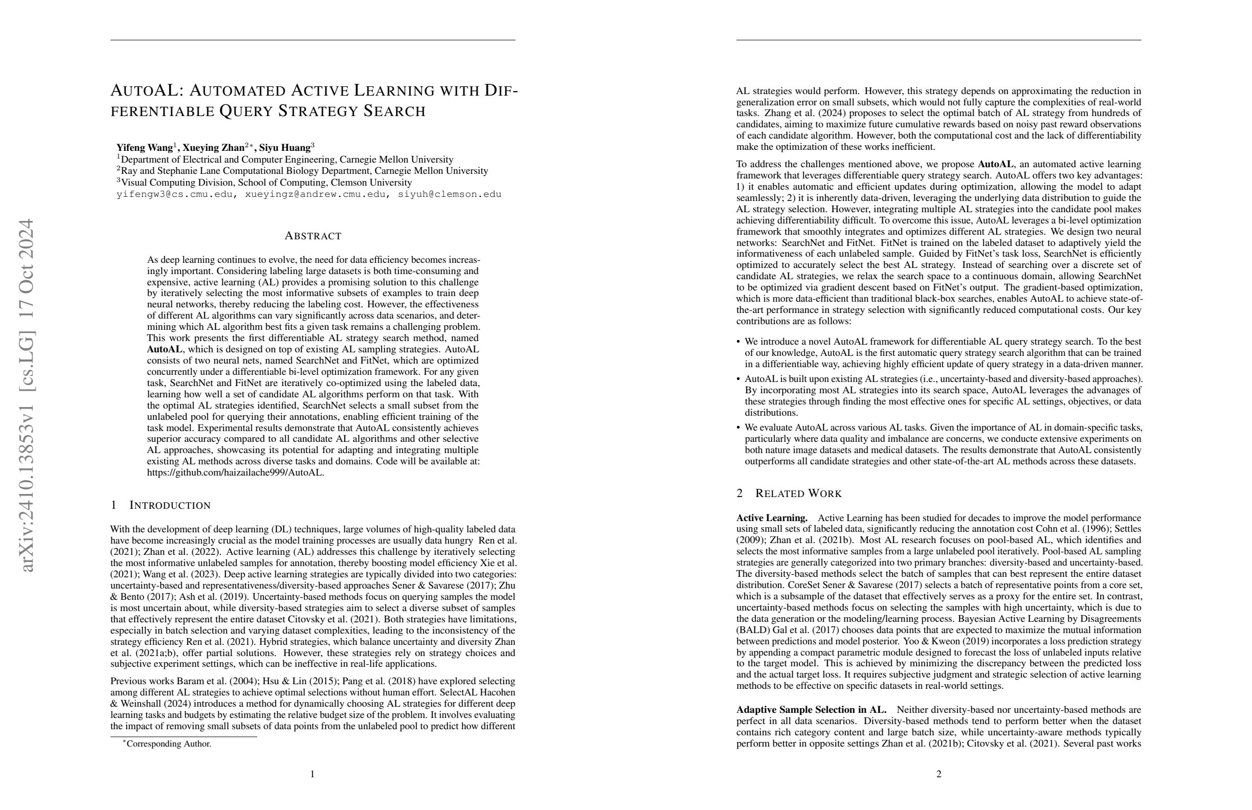 AutoAL: Automated Active Learning with Differentiable Query Strategy Search
