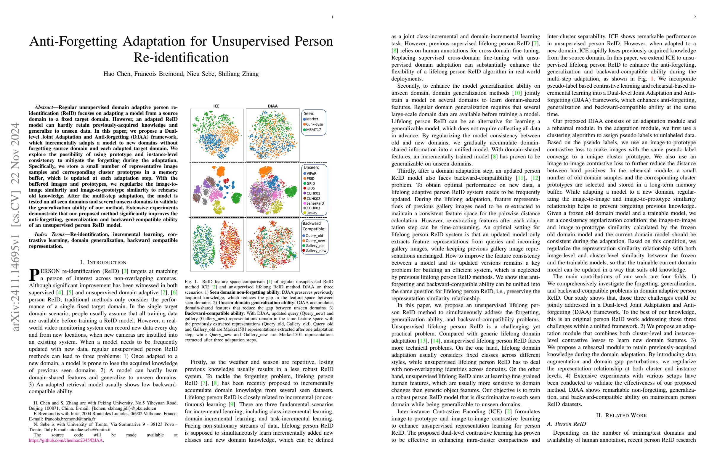 Anti-Forgetting Adaptation for Unsupervised Person Re-identification