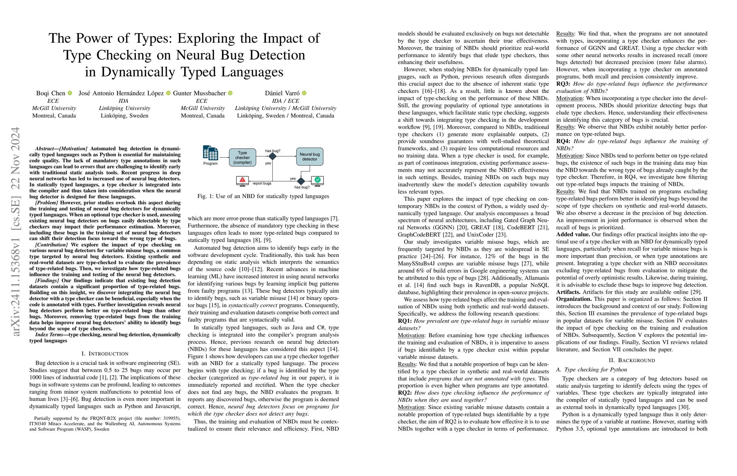 The Power of Types: Exploring the Impact of Type Checking on Neural Bug ...