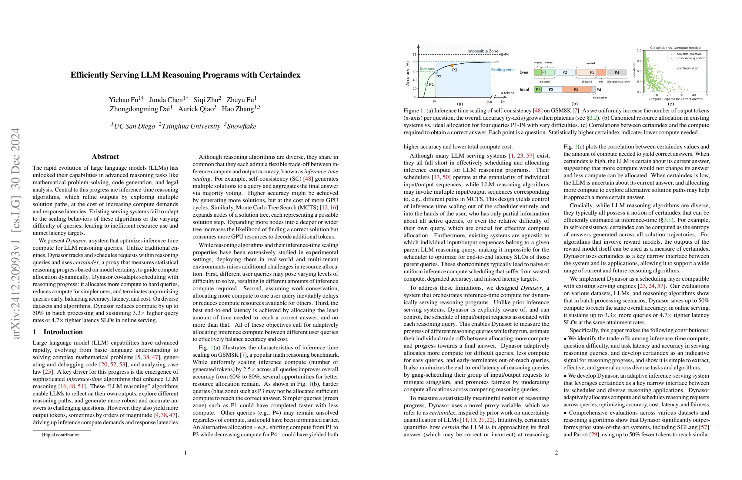 Efficiently Serving LLM Reasoning Programs with Certaindex