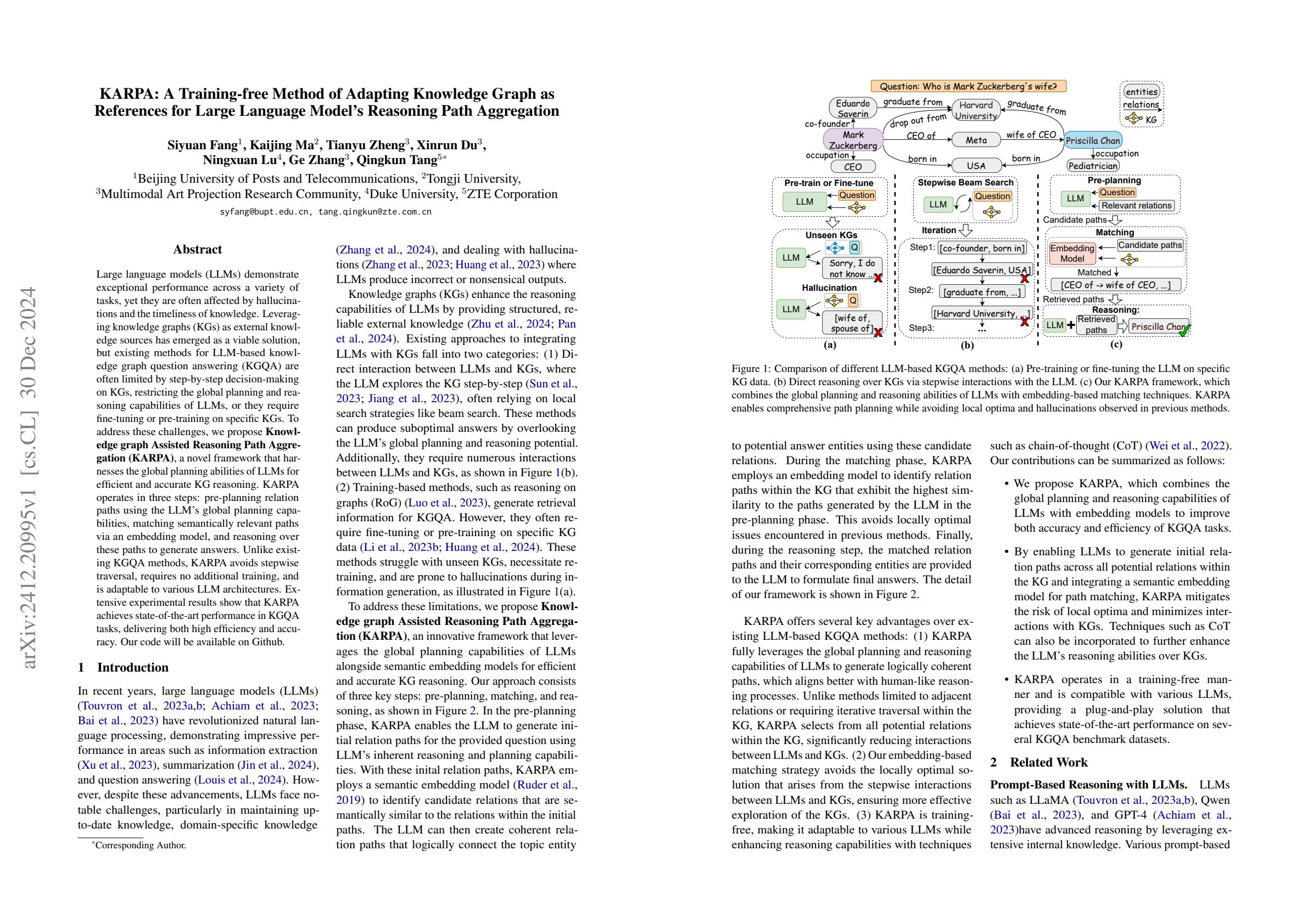 KARPA: A Training-free Method of Adapting Knowledge Graph as References for Large Language Model ...