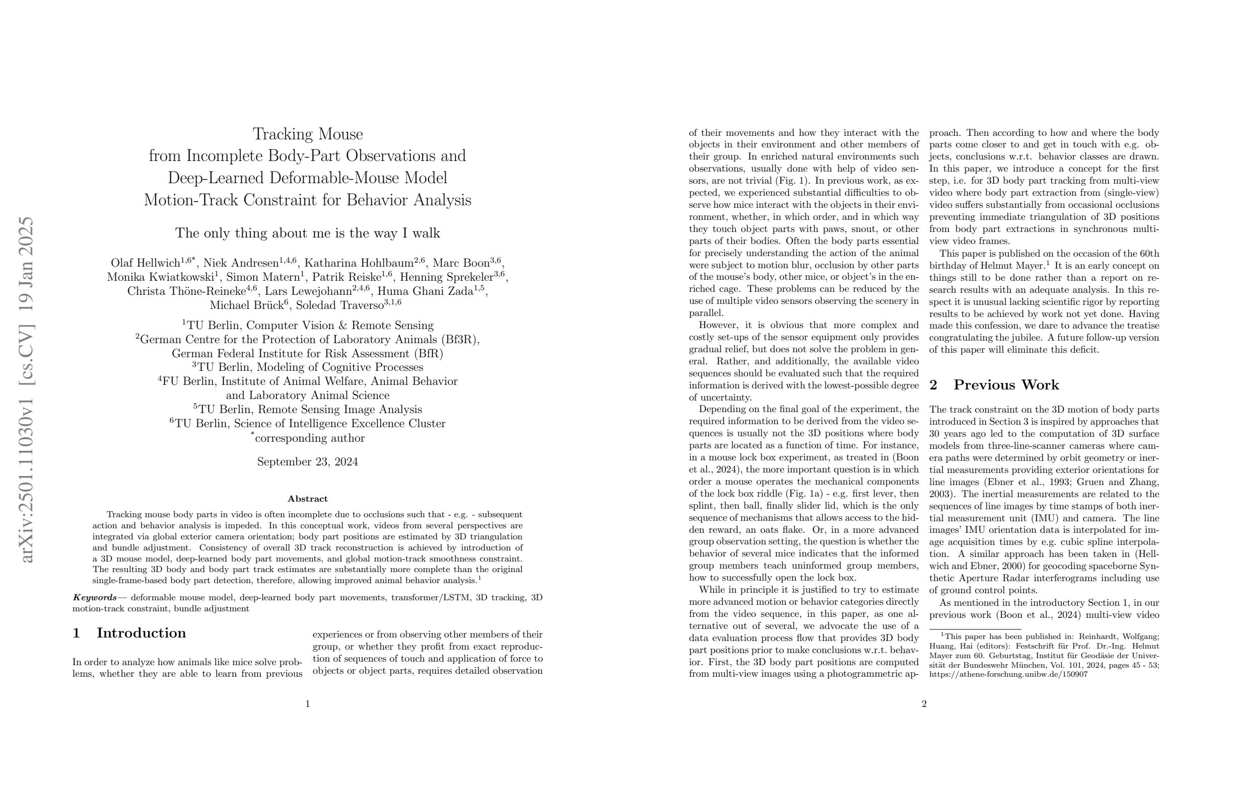 Tracking Mouse from Incomplete Body-Part Observations and Deep-Learned ...