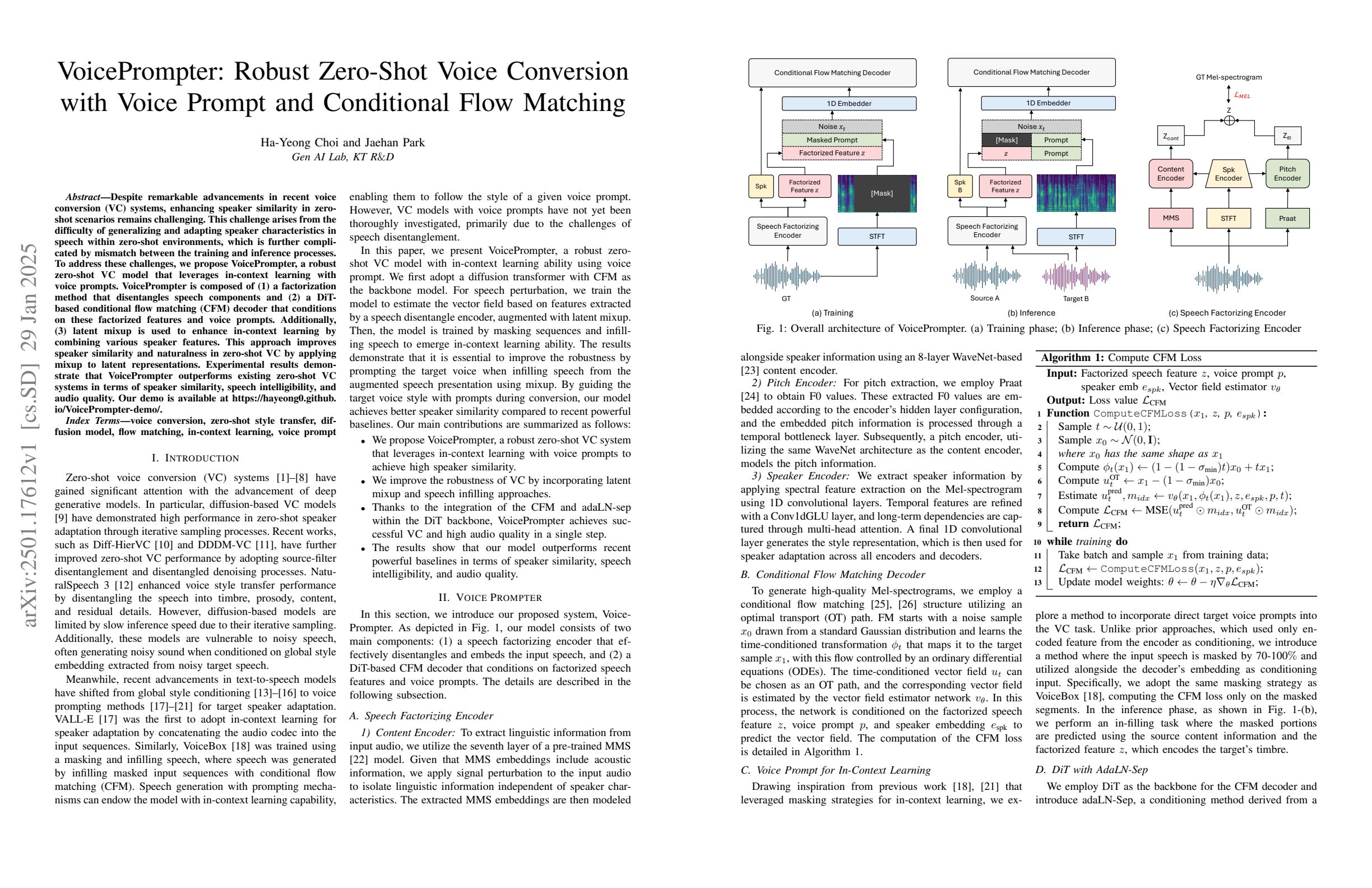 VoicePrompter: Robust Zero-Shot Voice Conversion with Voice Prompt and ...