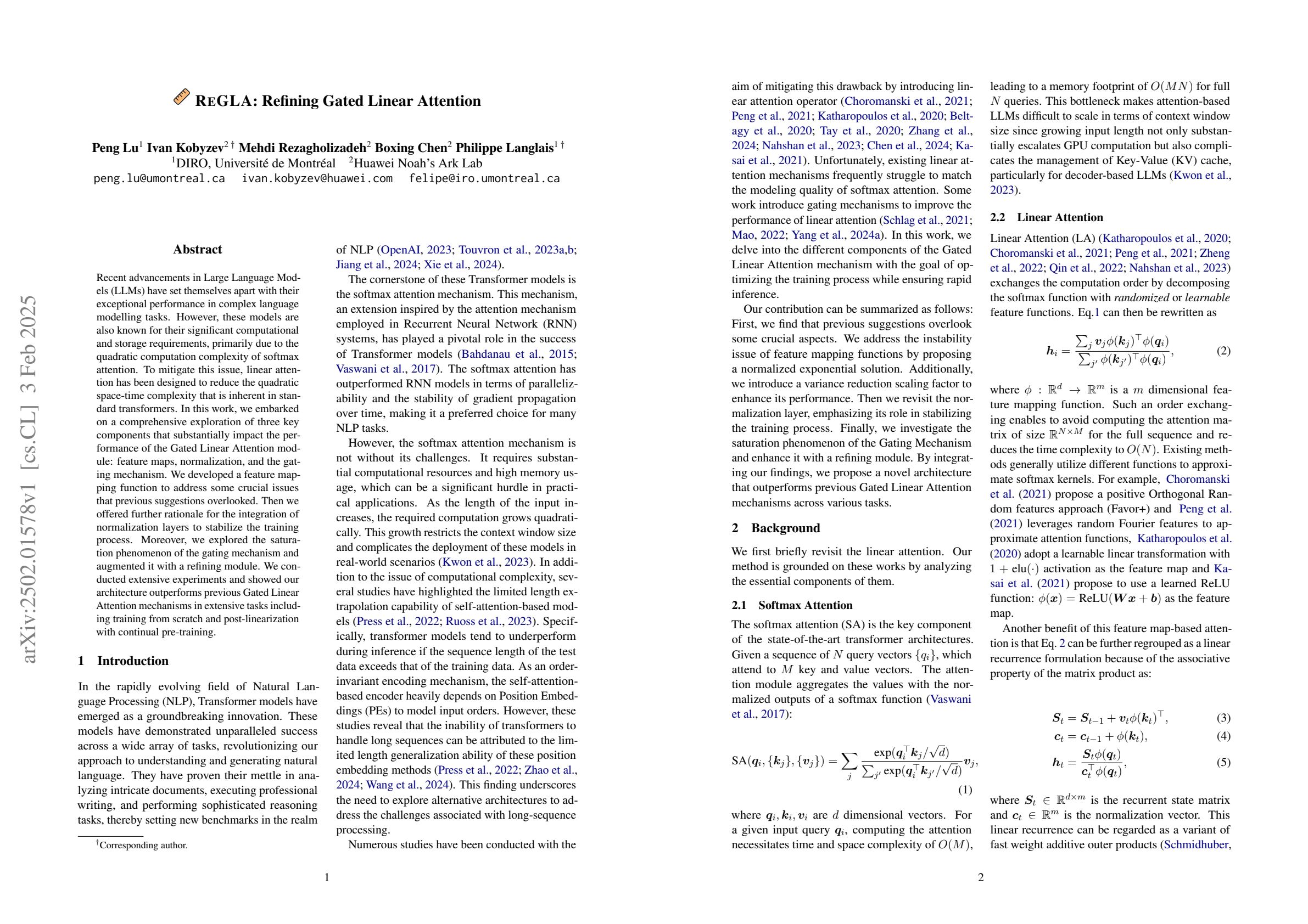 ReGLA: Refining Gated Linear Attention