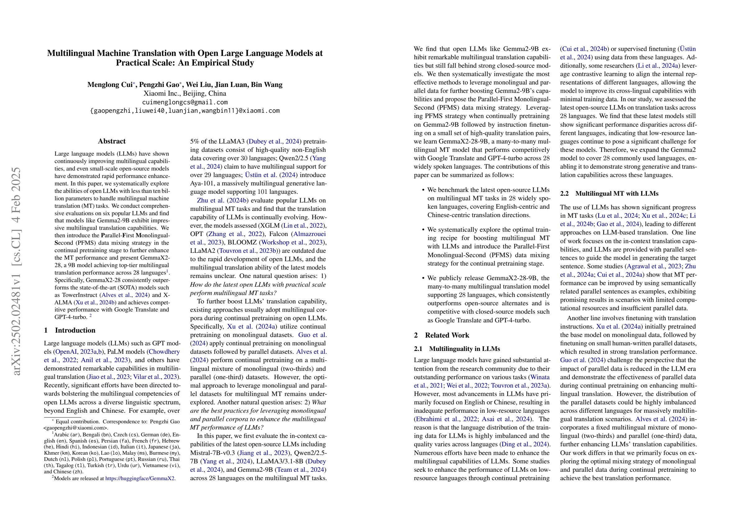 Multilingual Machine Translation with Open Large Language Models at Practical Scale: An ...