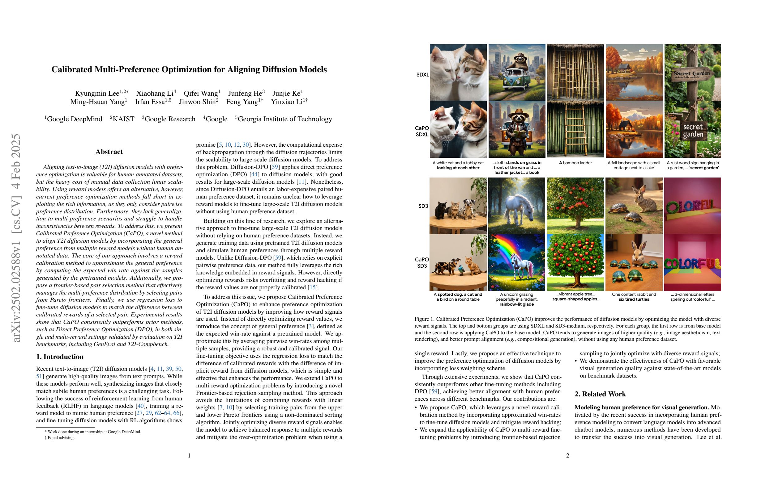 Calibrated Multi-Preference Optimization for Aligning Diffusion Models