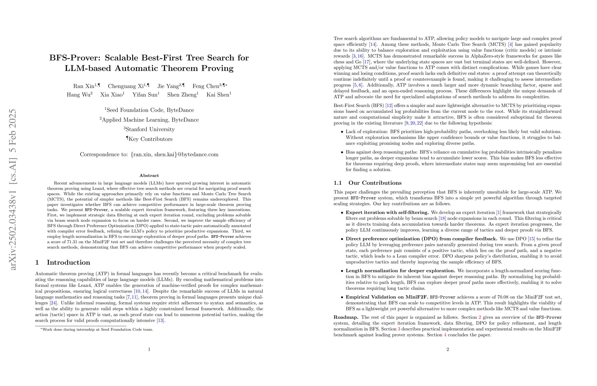 BFS-Prover: Scalable Best-First Tree Search for LLM-based Automatic Theorem Proving