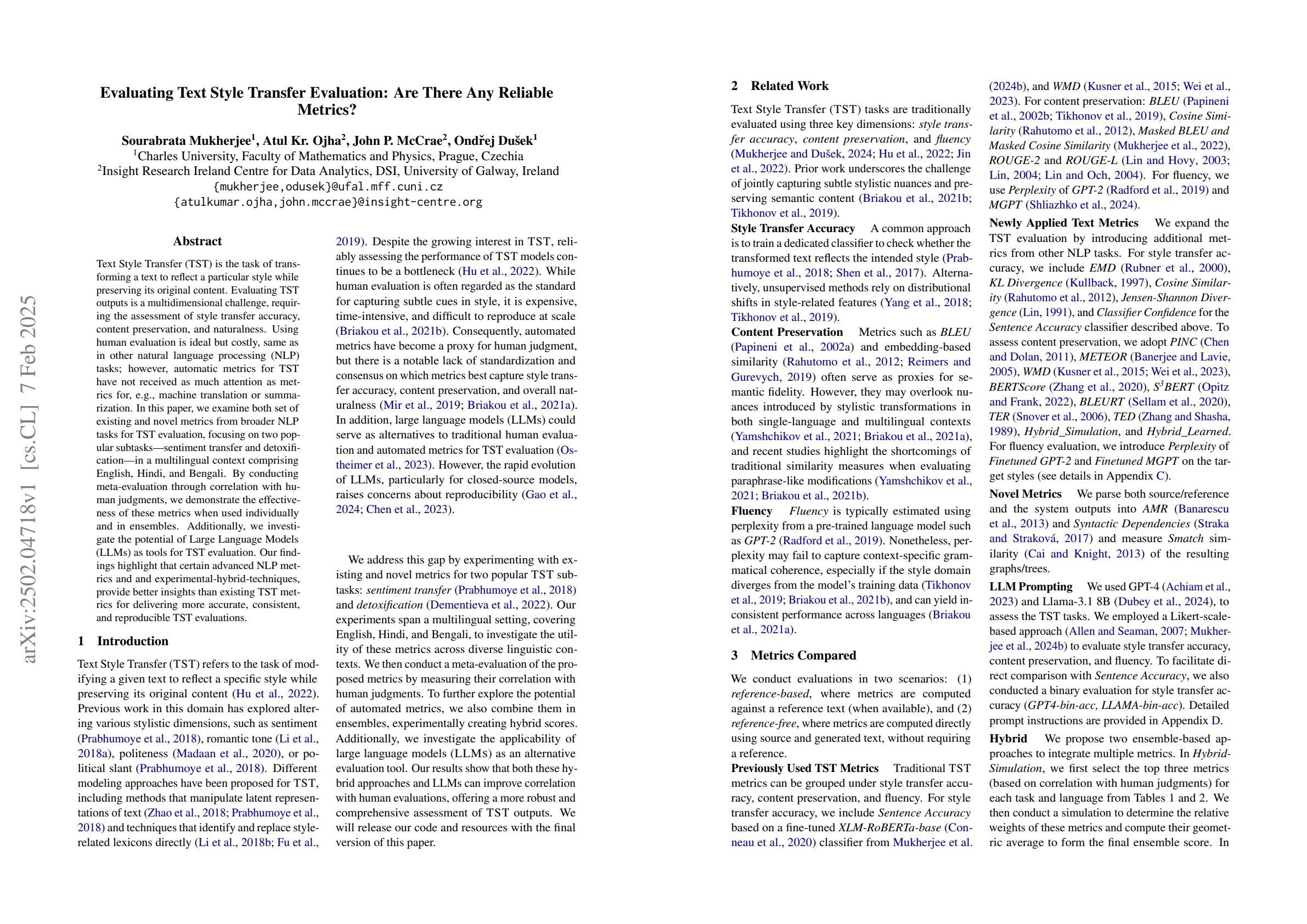 Evaluating Text Style Transfer Evaluation: Are There Any Reliable Metrics?