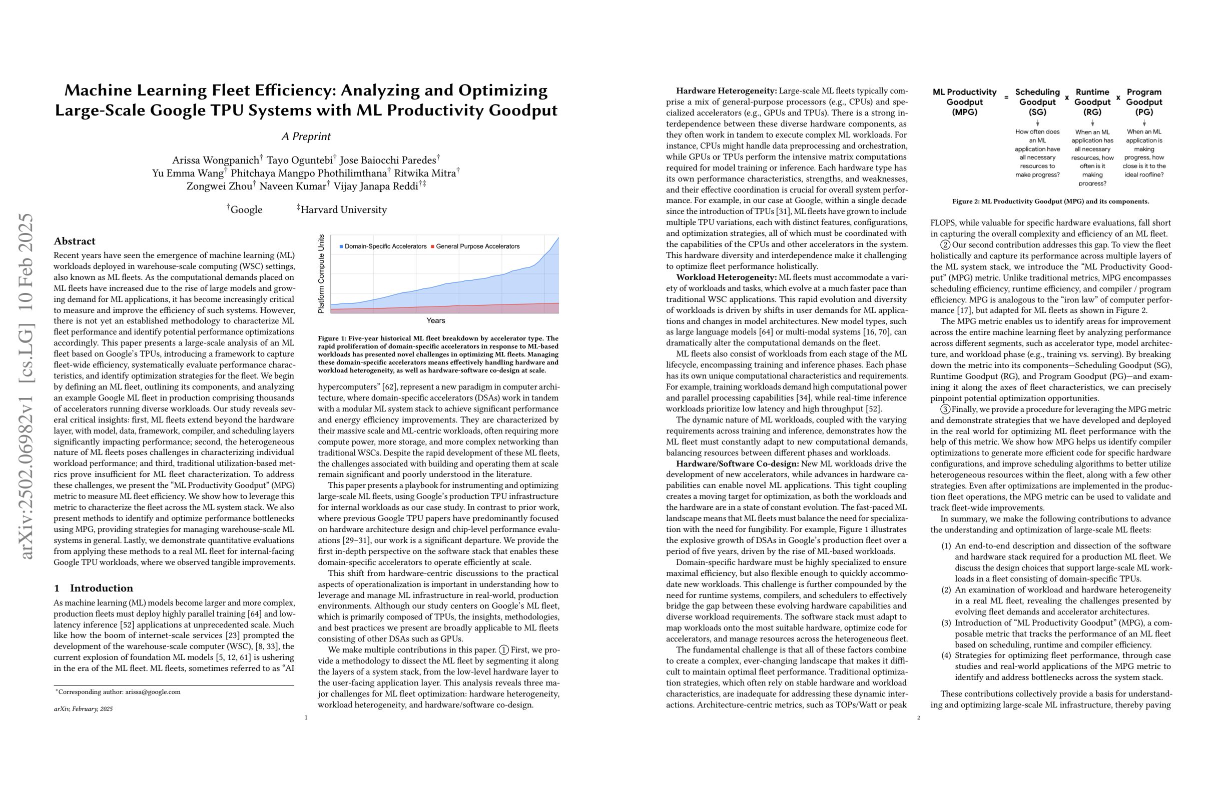 Machine Learning Fleet Efficiency: Analyzing and Optimizing Large-Scale ...