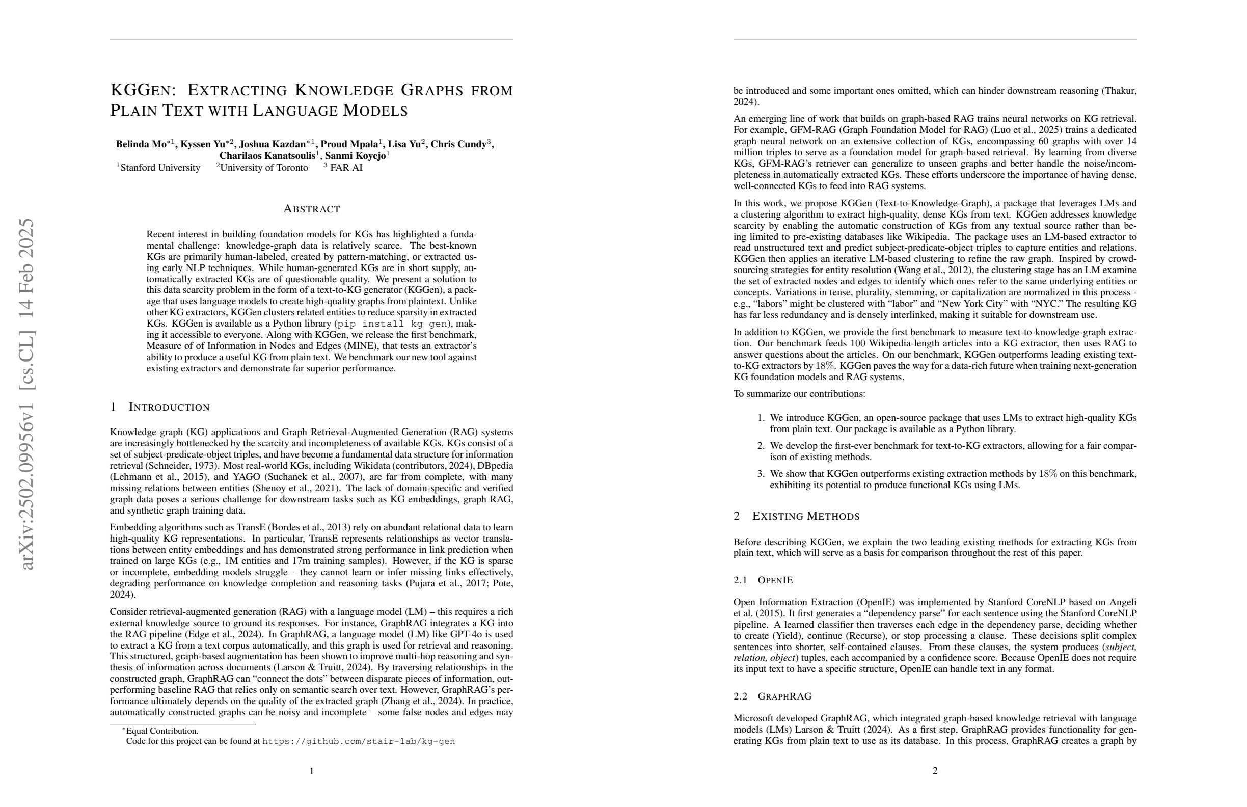 KGGen: Extracting Knowledge Graphs from Plain Text with Language Models