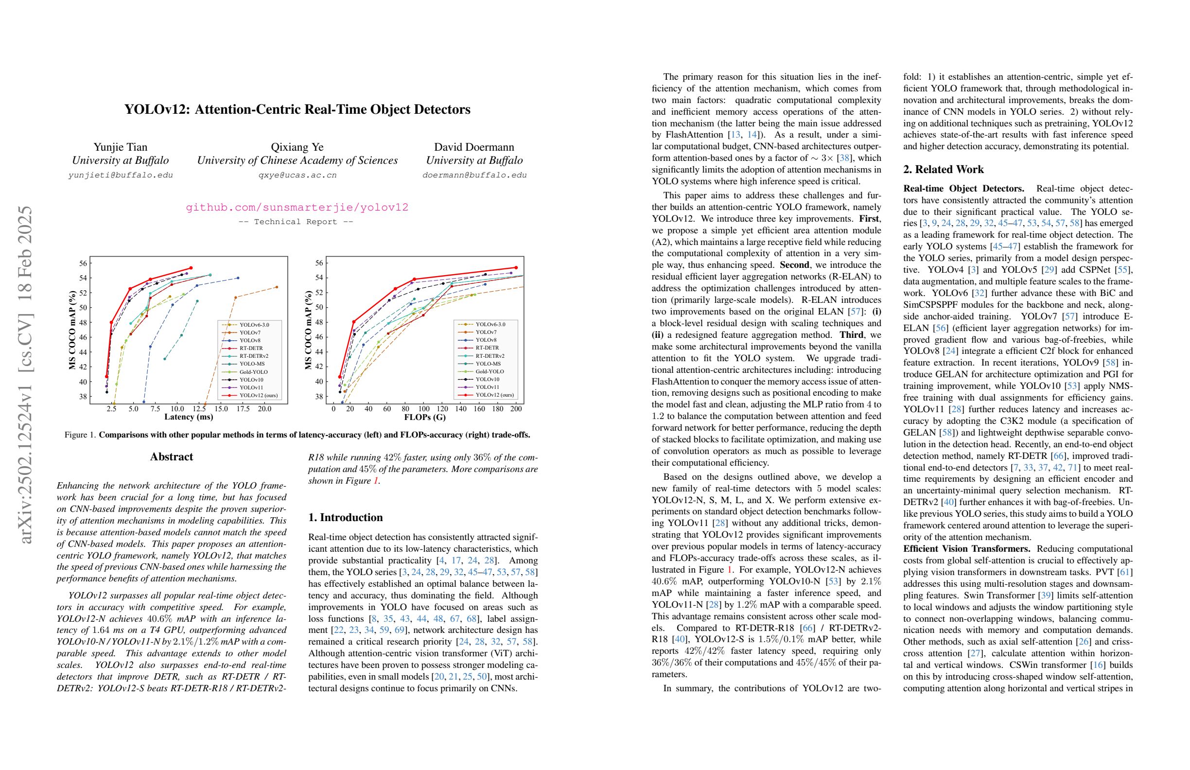 Yolov12 Attention Centric Real Time Object Detectors