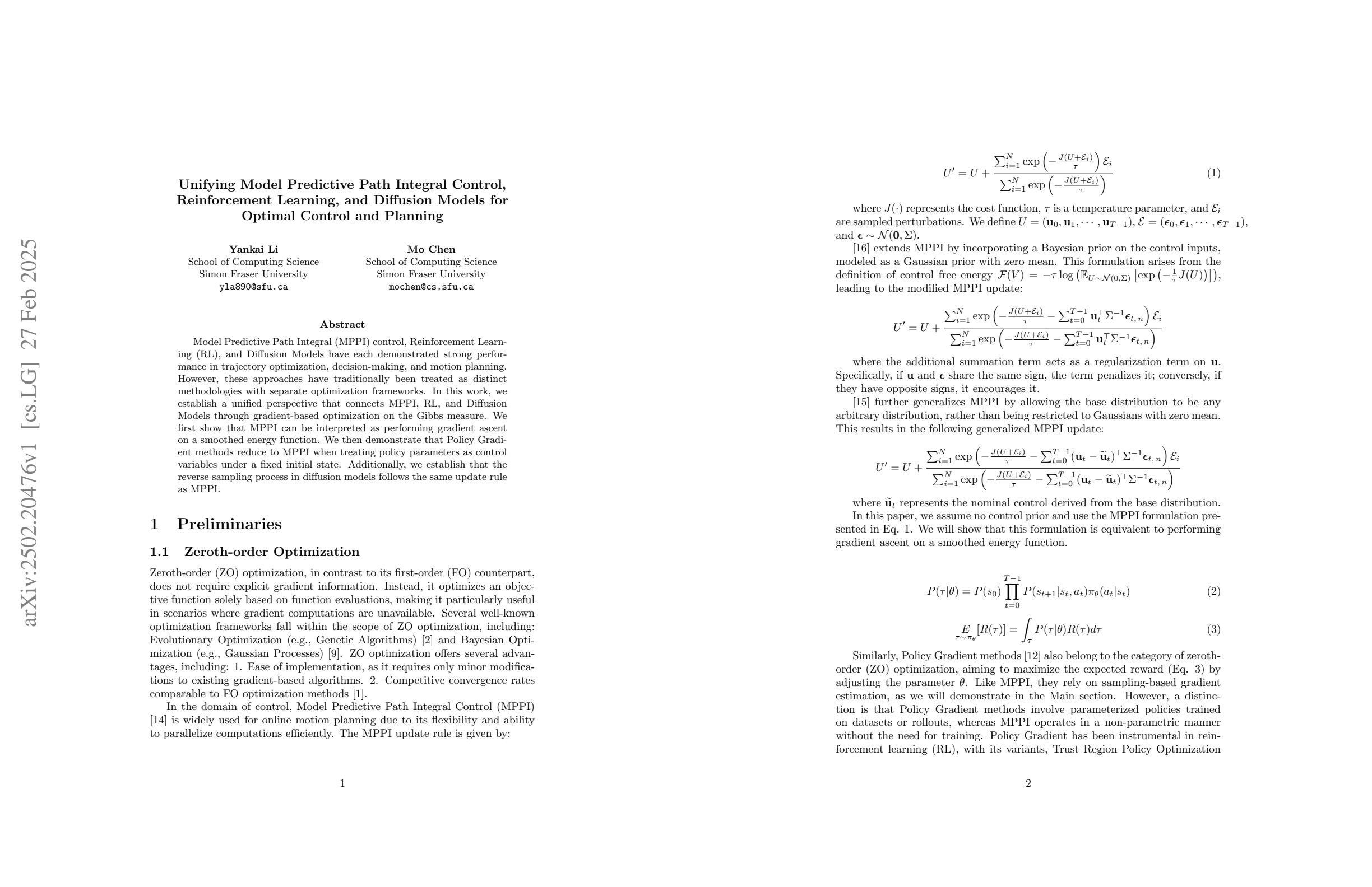 Unifying Model Predictive Path Integral Control, Reinforcement Learning ...
