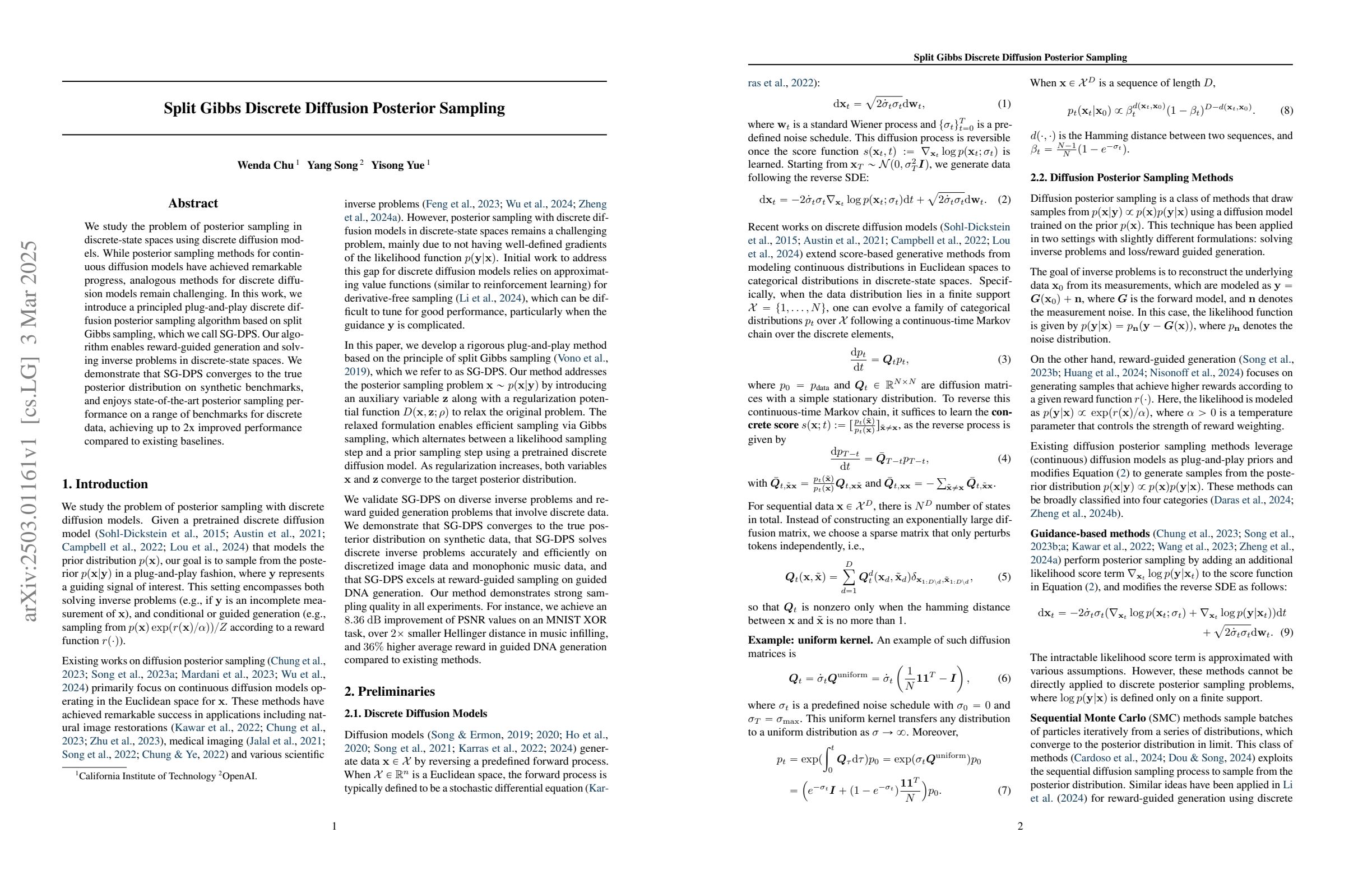 Split Gibbs Discrete Diffusion Posterior Sampling