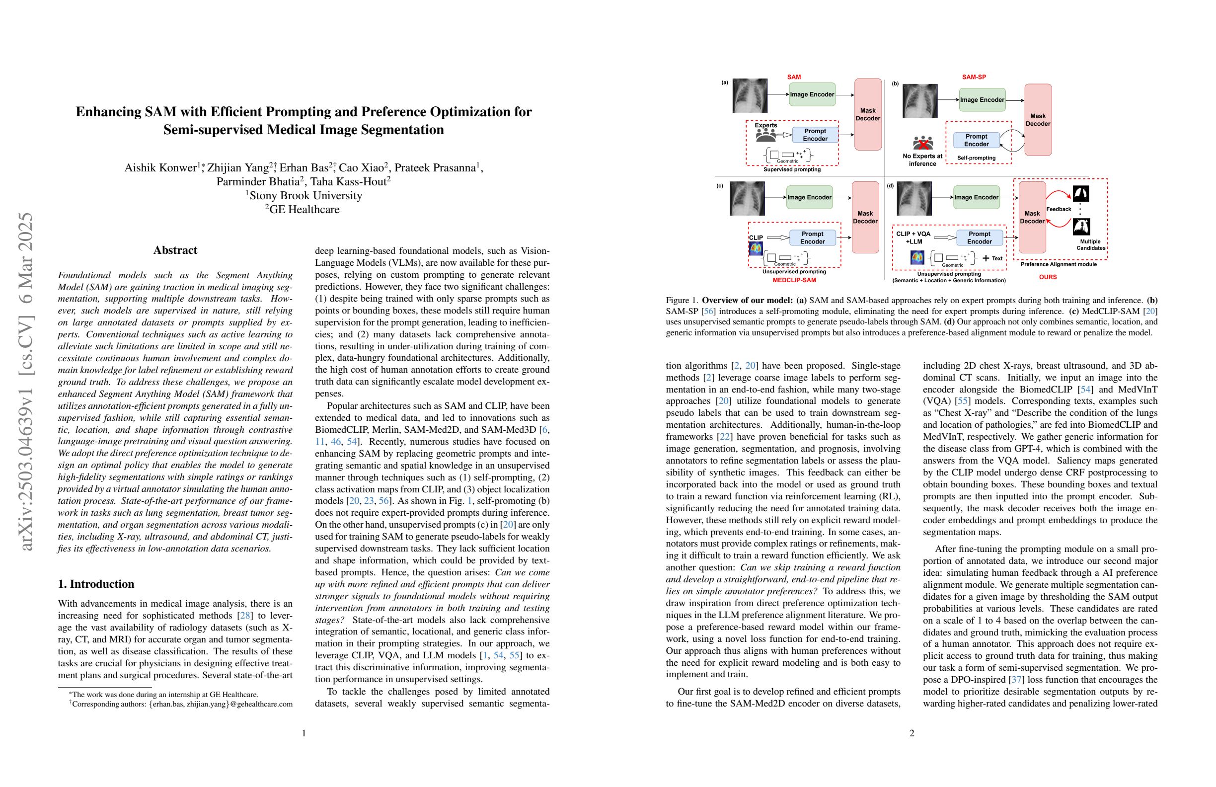 Enhancing SAM with Efficient Prompting and Preference Optimization for Semi-supervised Medical ...