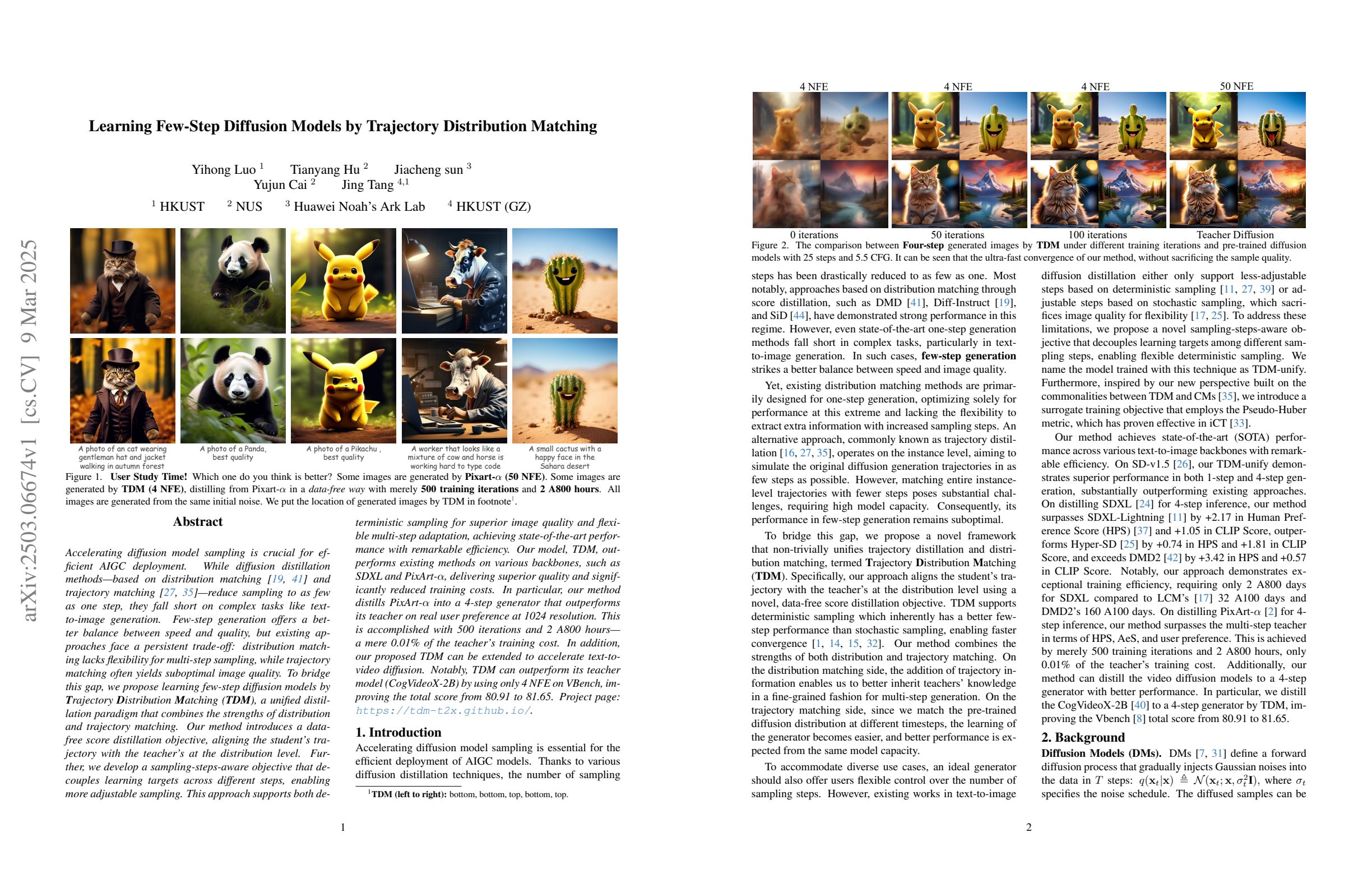 Learning Few-Step Diffusion Models by Trajectory Distribution Matching