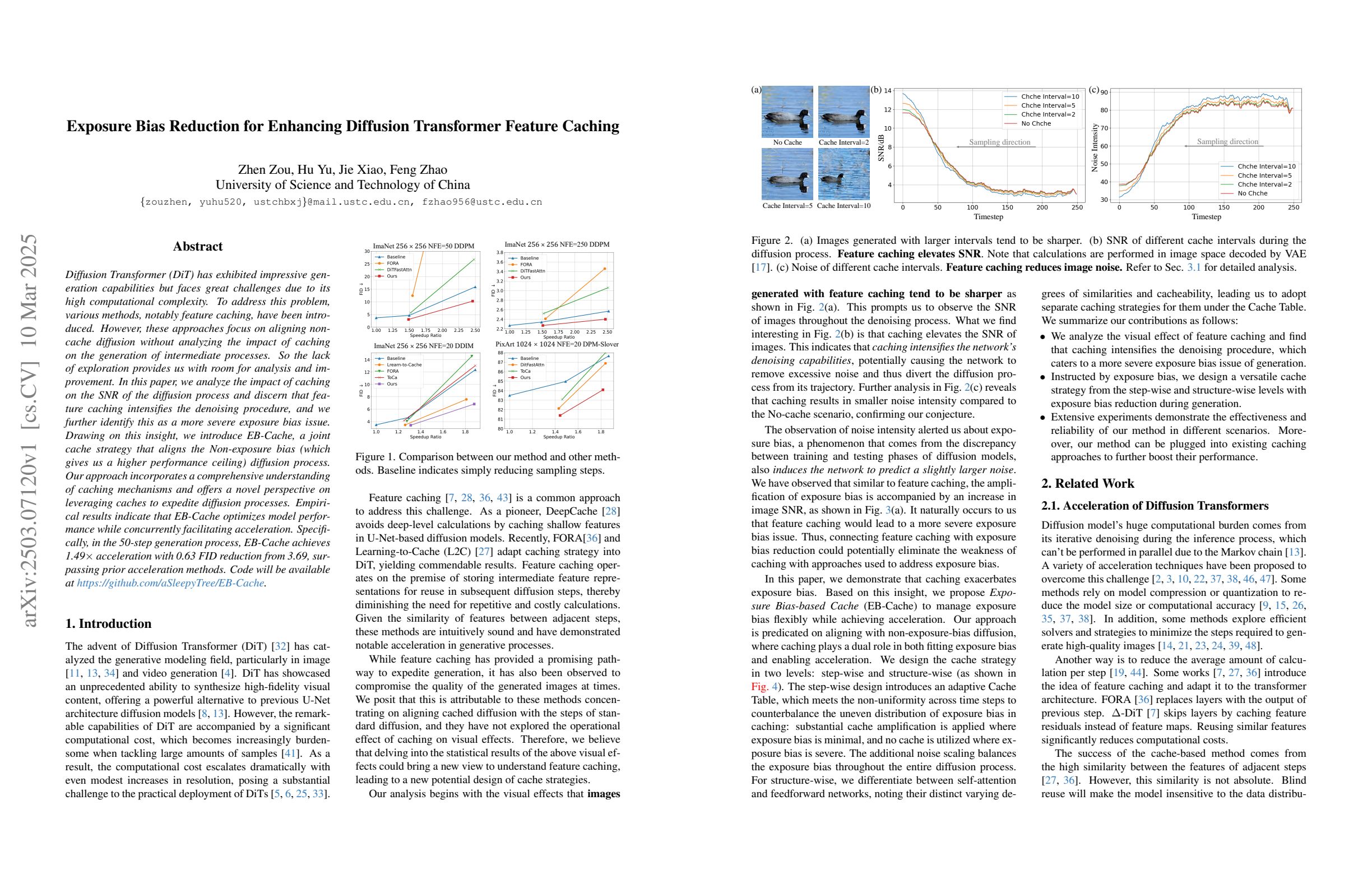 Exposure Bias Reduction for Enhancing Diffusion Transformer Feature Caching