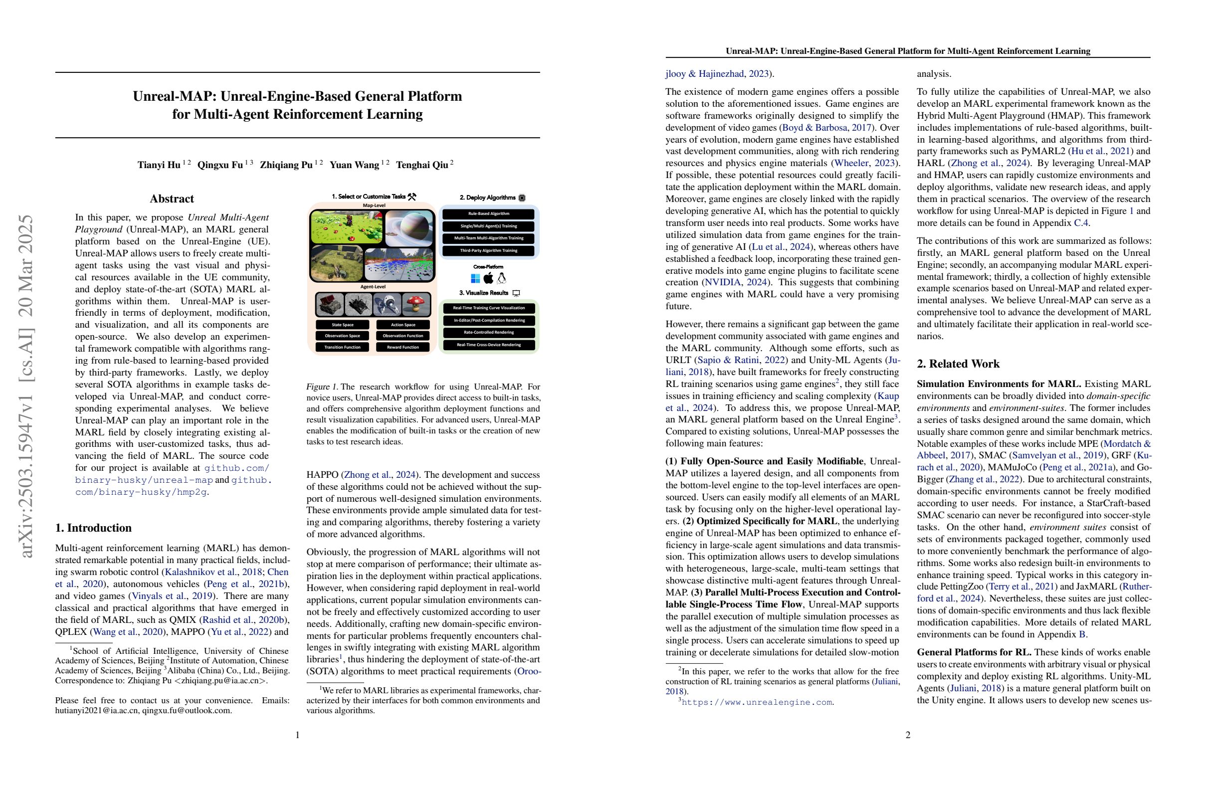 Unreal-MAP: Unreal-Engine-Based General Platform for Multi-Agent Reinforcement Learning