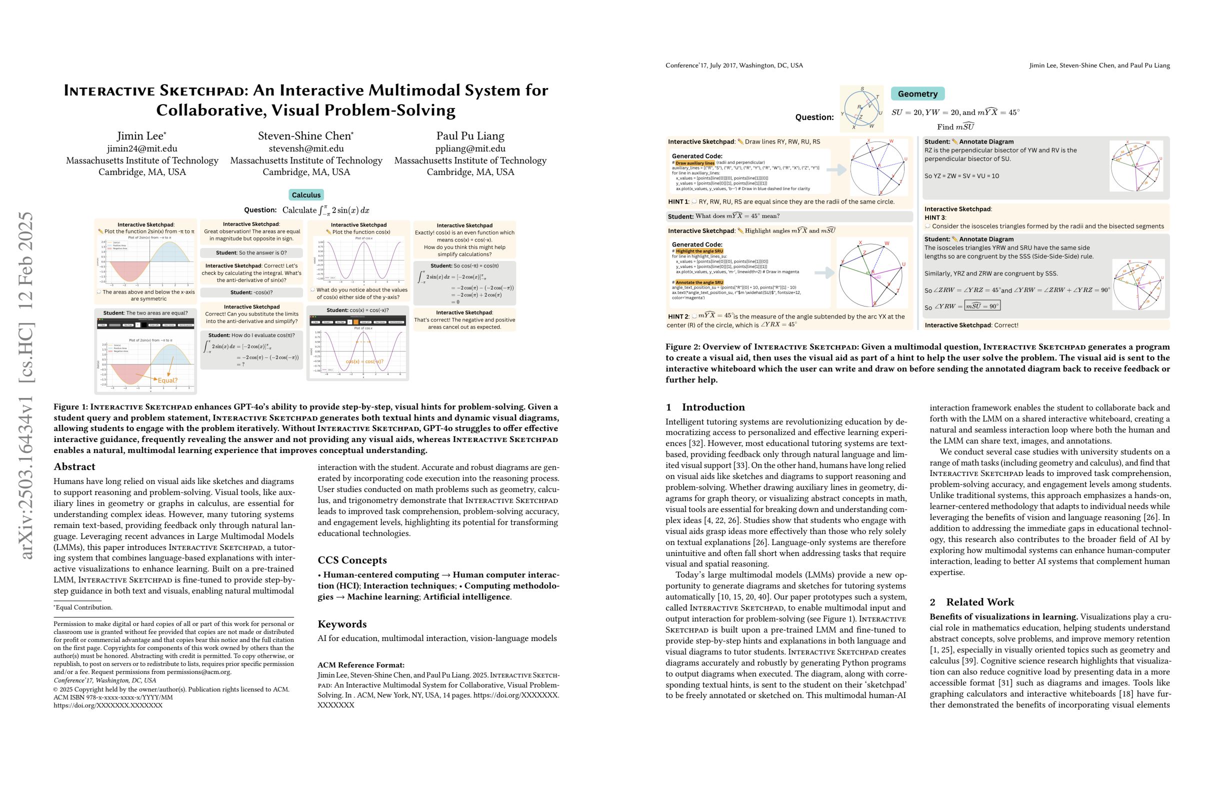 Interactive Sketchpad: An Interactive Multimodal System for Collaborative, Visual Problem-Solving