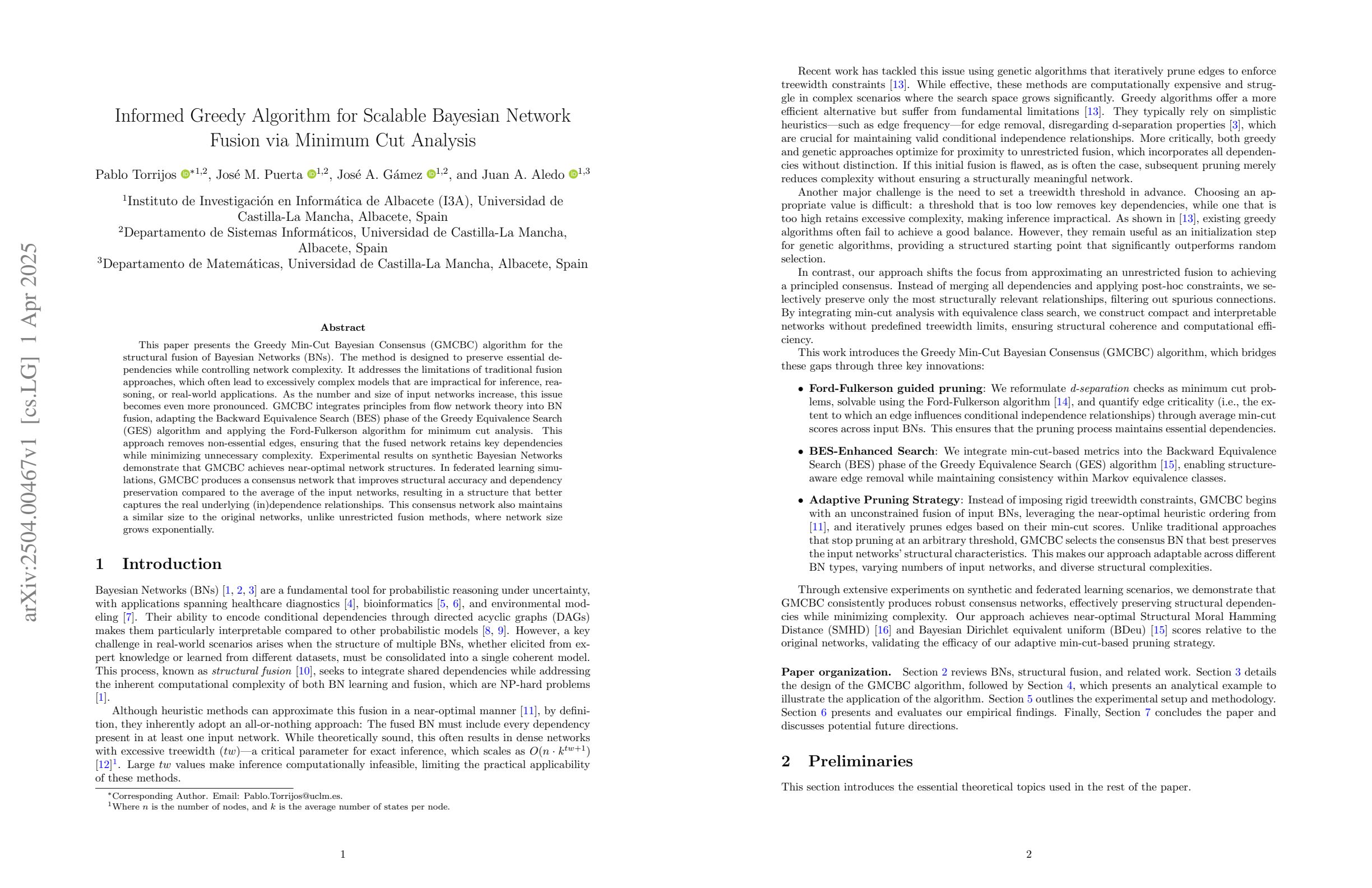 Informed Greedy Algorithm for Scalable Bayesian Network Fusion via ...