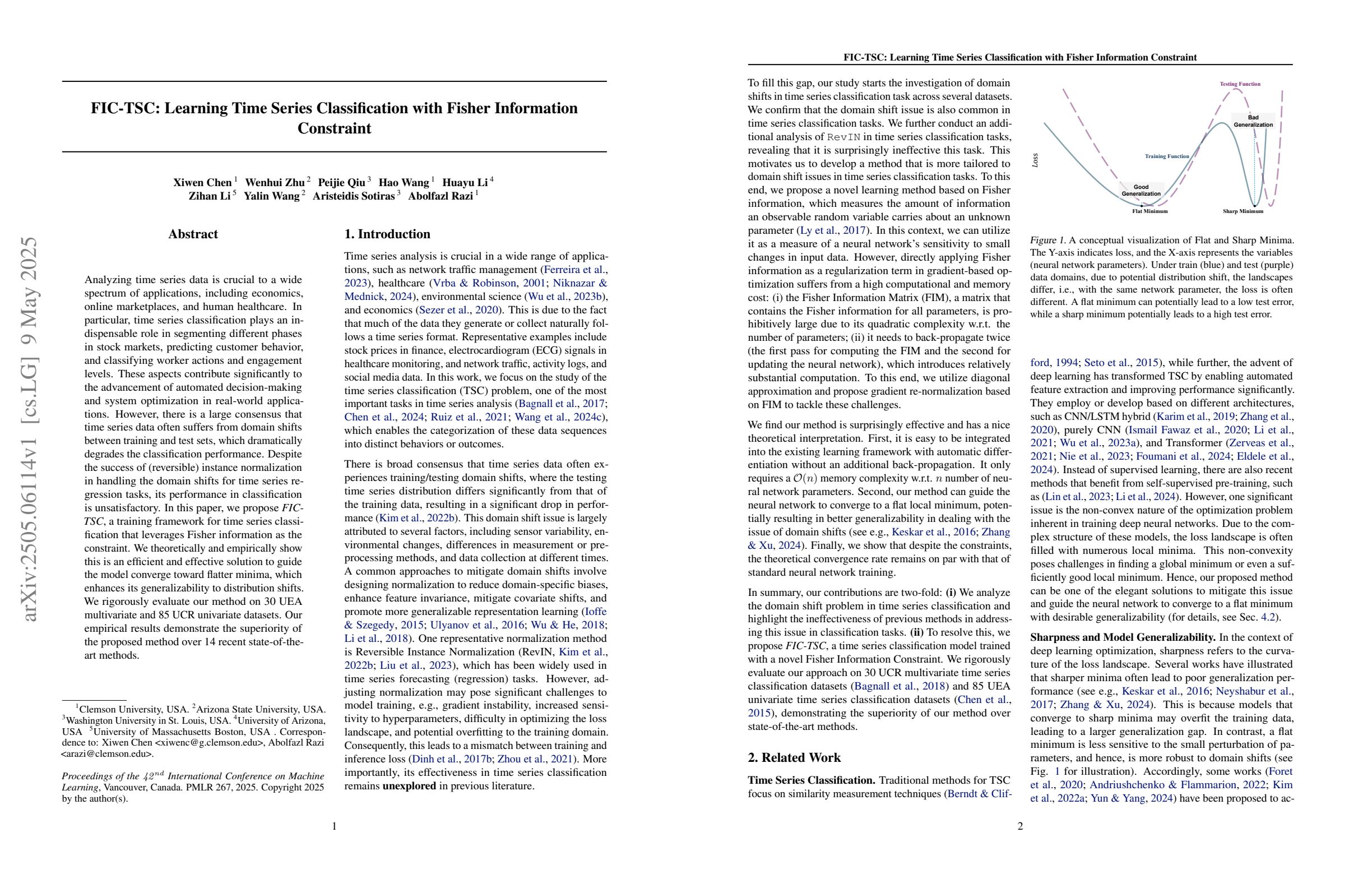 FIC-TSC: Learning Time Series Classification with Fisher Information Constraint