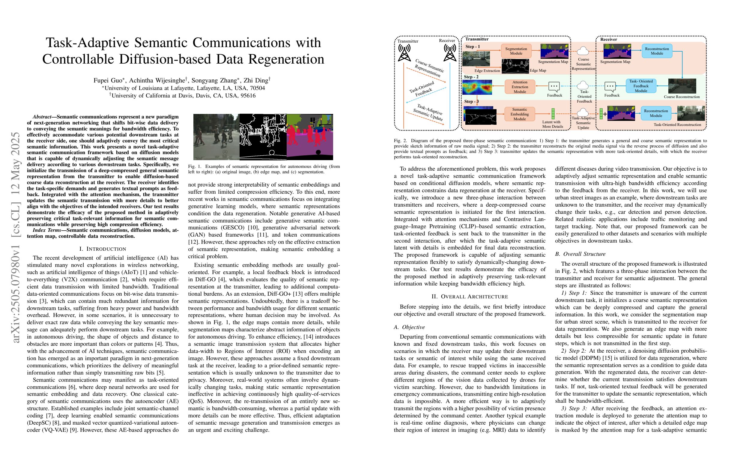 Task-Adaptive Semantic Communications with Controllable Diffusion-based Data Regeneration