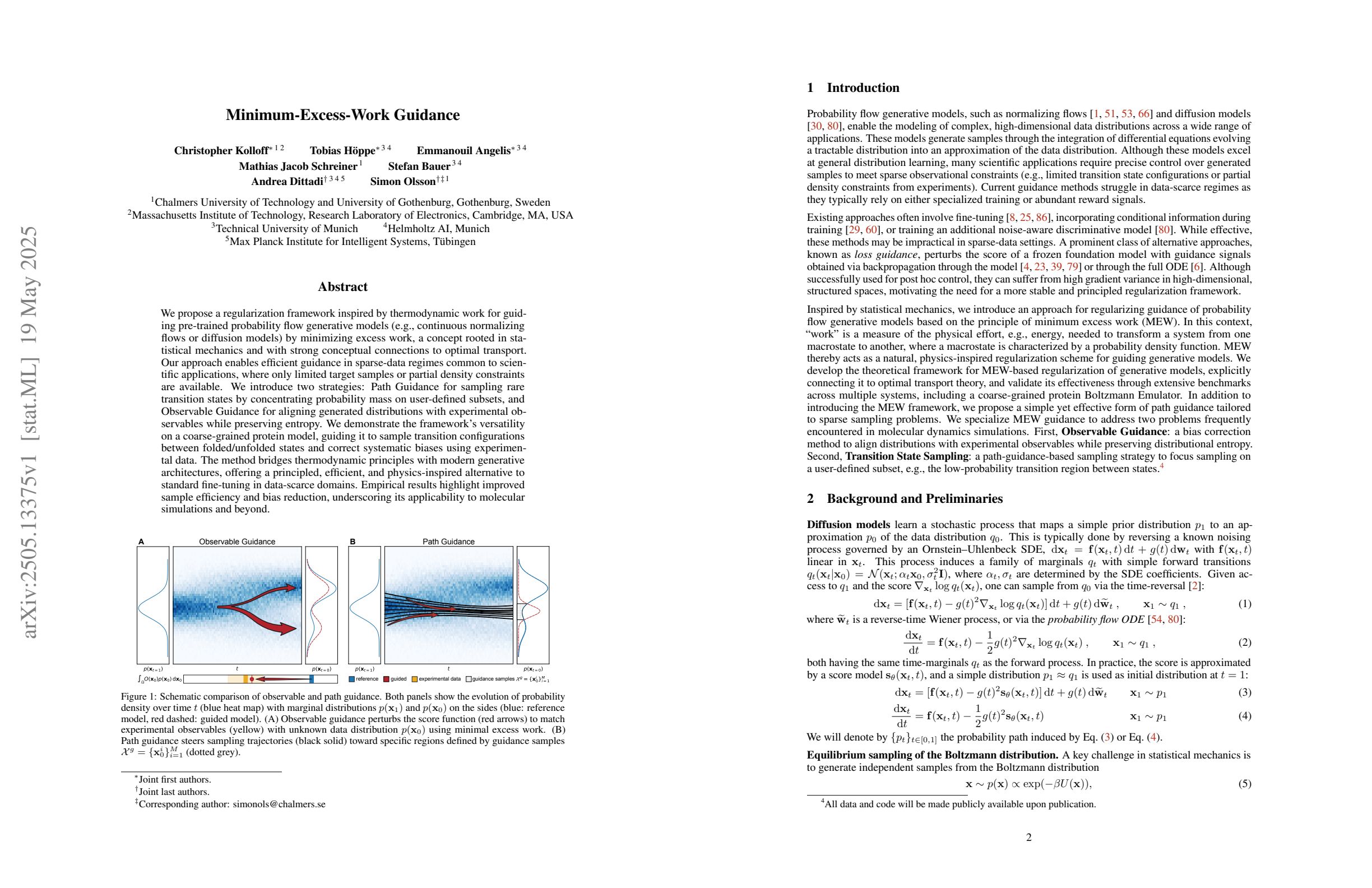 Minimum-Excess-Work Guidance