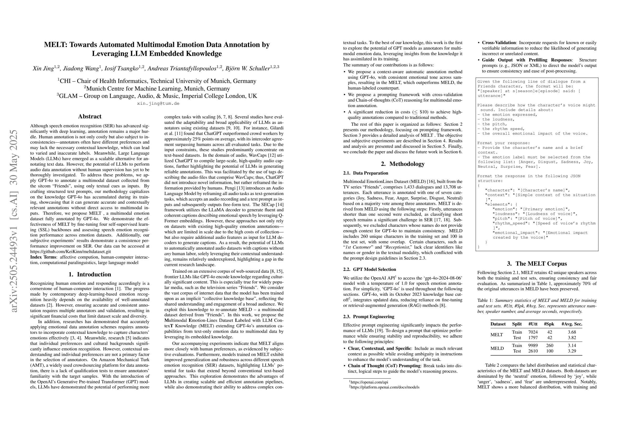 MELT: Towards Automated Multimodal Emotion Data Annotation by Leveraging LLM Embedded Knowledge