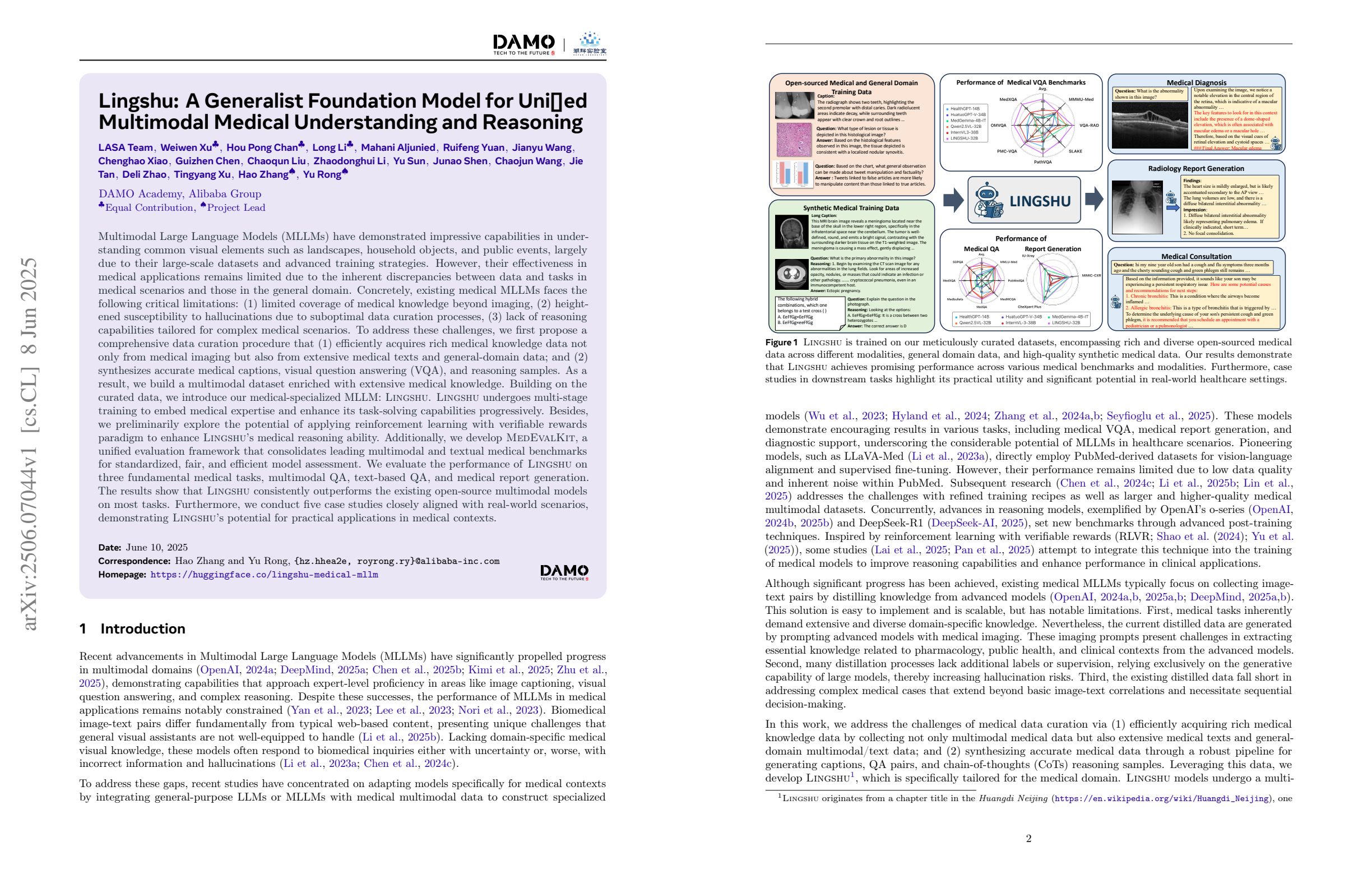Lingshu: A Generalist Foundation Model for Unified Multimodal Medical ...