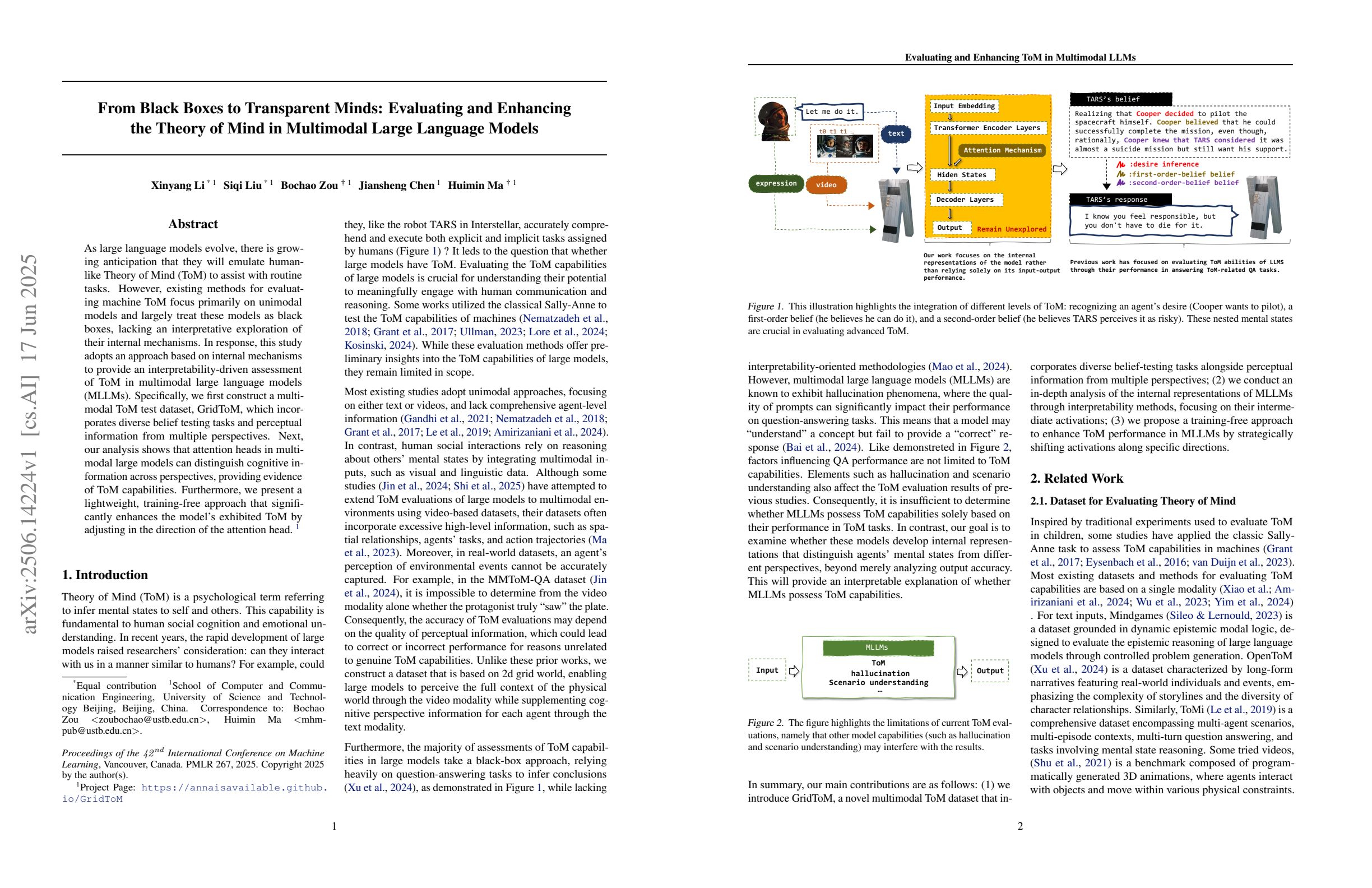 From Black Boxes to Transparent Minds: Evaluating and Enhancing the Theory of Mind in Multimodal ...