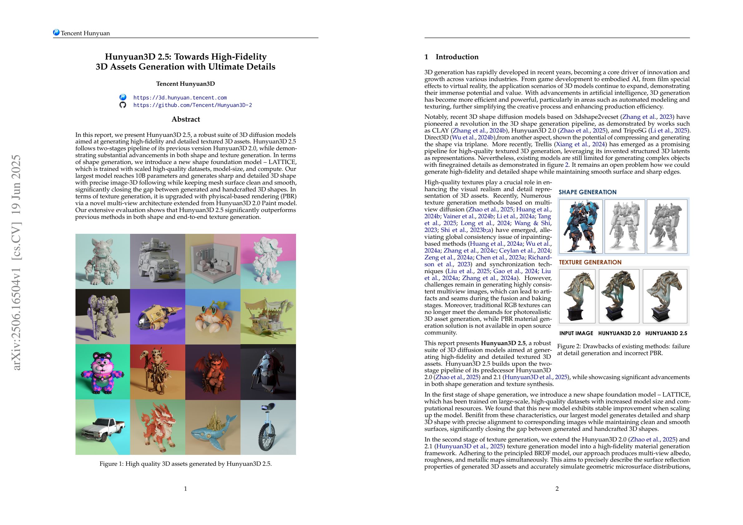 Hunyuan3D 2.5: Towards High-Fidelity 3D Assets Generation with Ultimate ...