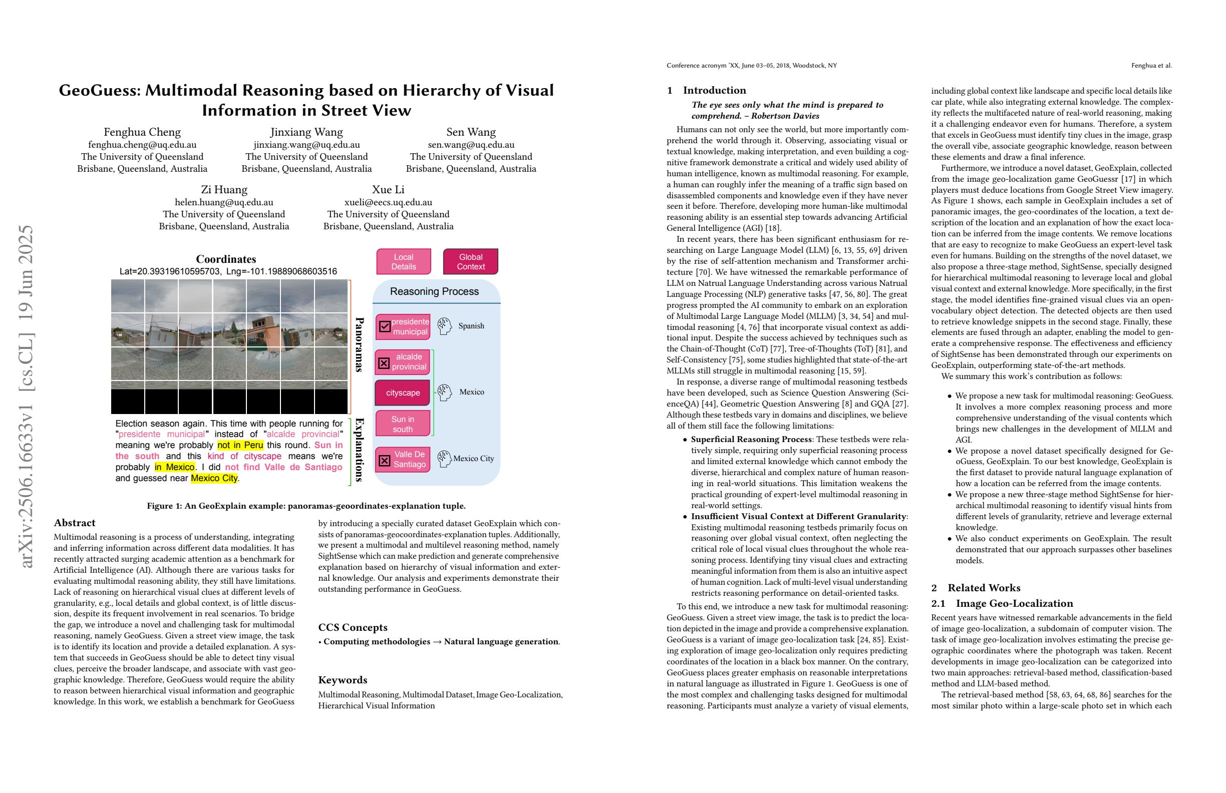 GeoGuess: Multimodal Reasoning based on Hierarchy of Visual Information ...