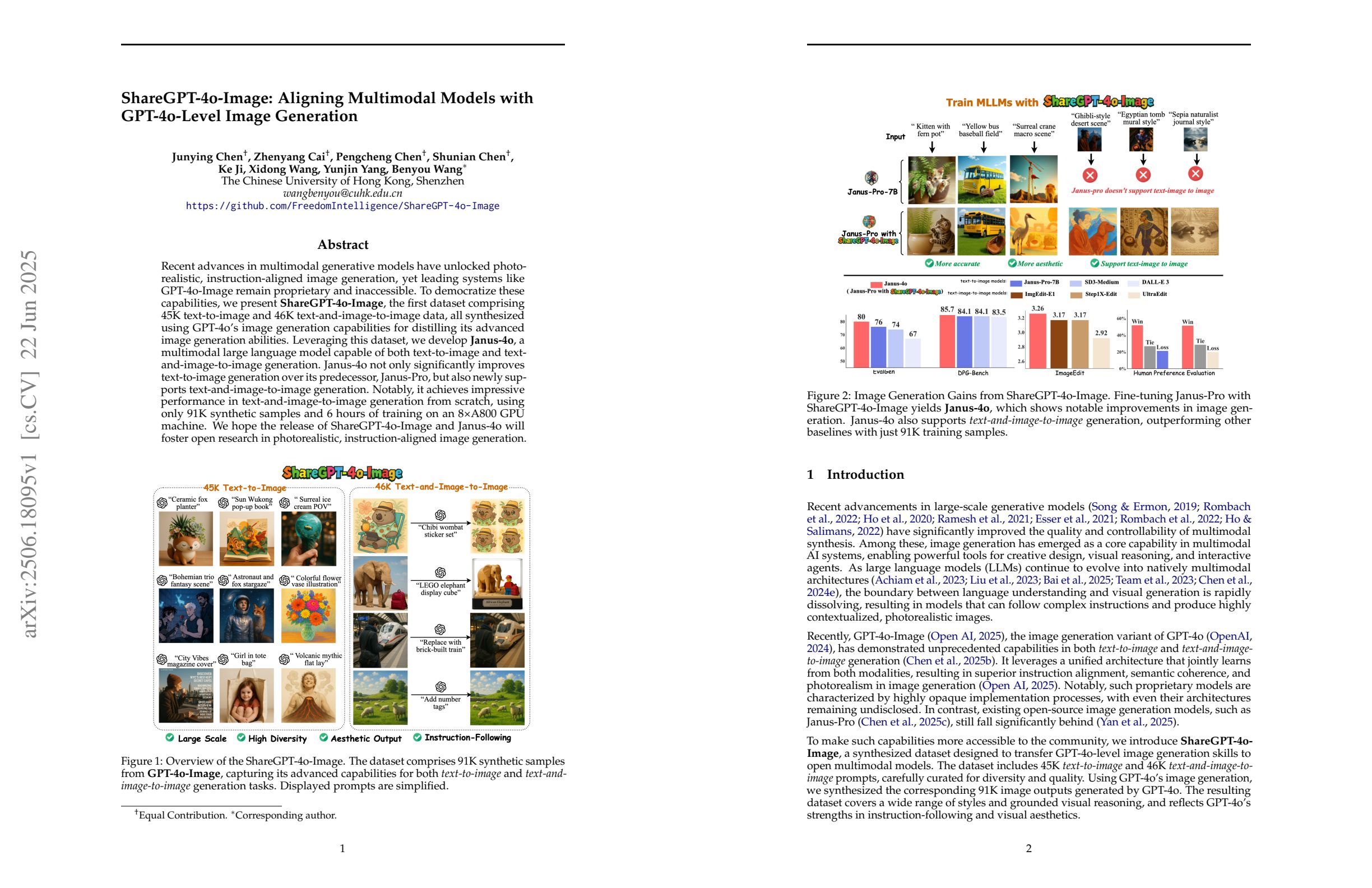 ShareGPT-4o-Image: Aligning Multimodal Models with GPT-4o-Level Image Generation